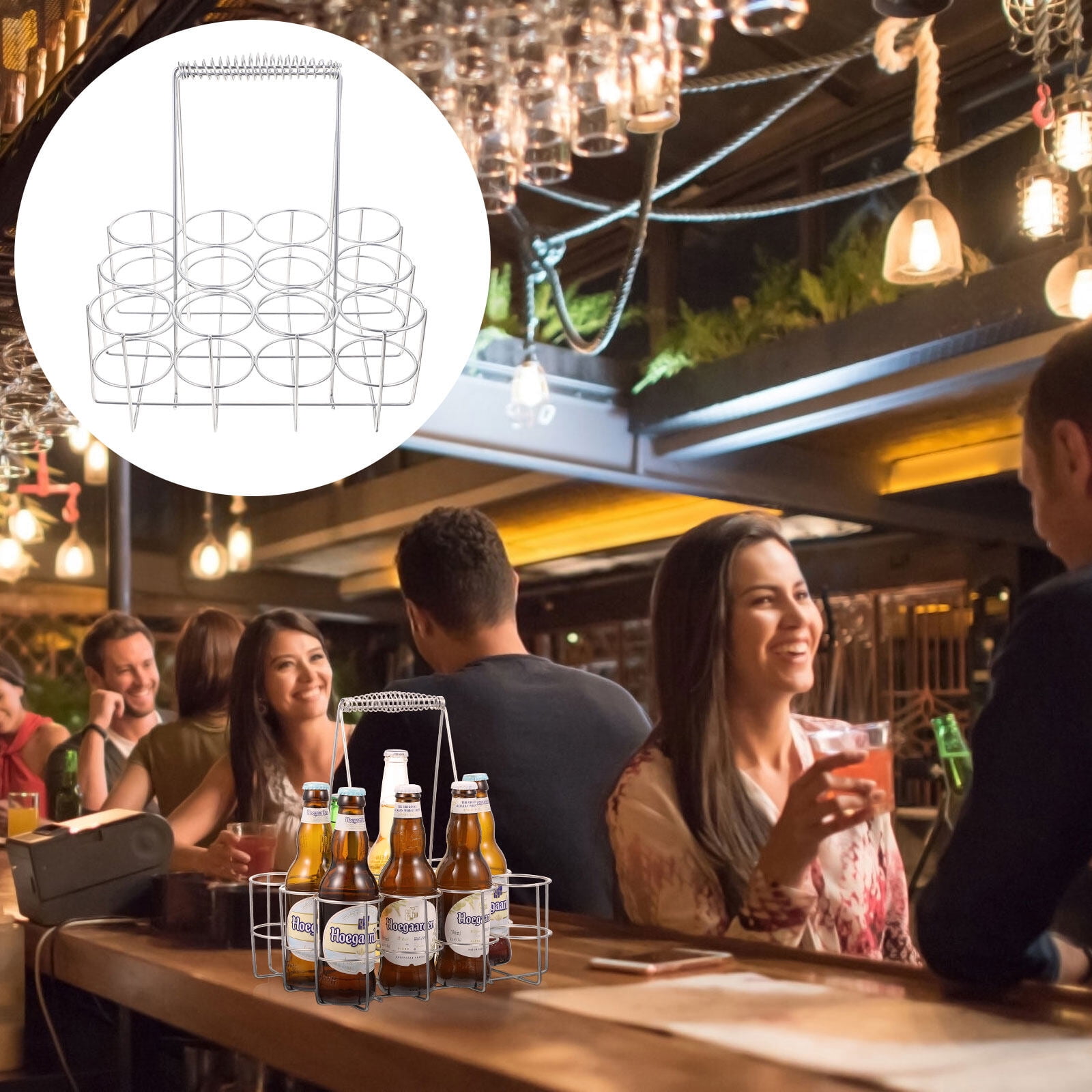 PAMINGONO 1Set Drinks Crate Holder Beer Bottle Rack 11.40X8.65X12.58in ...