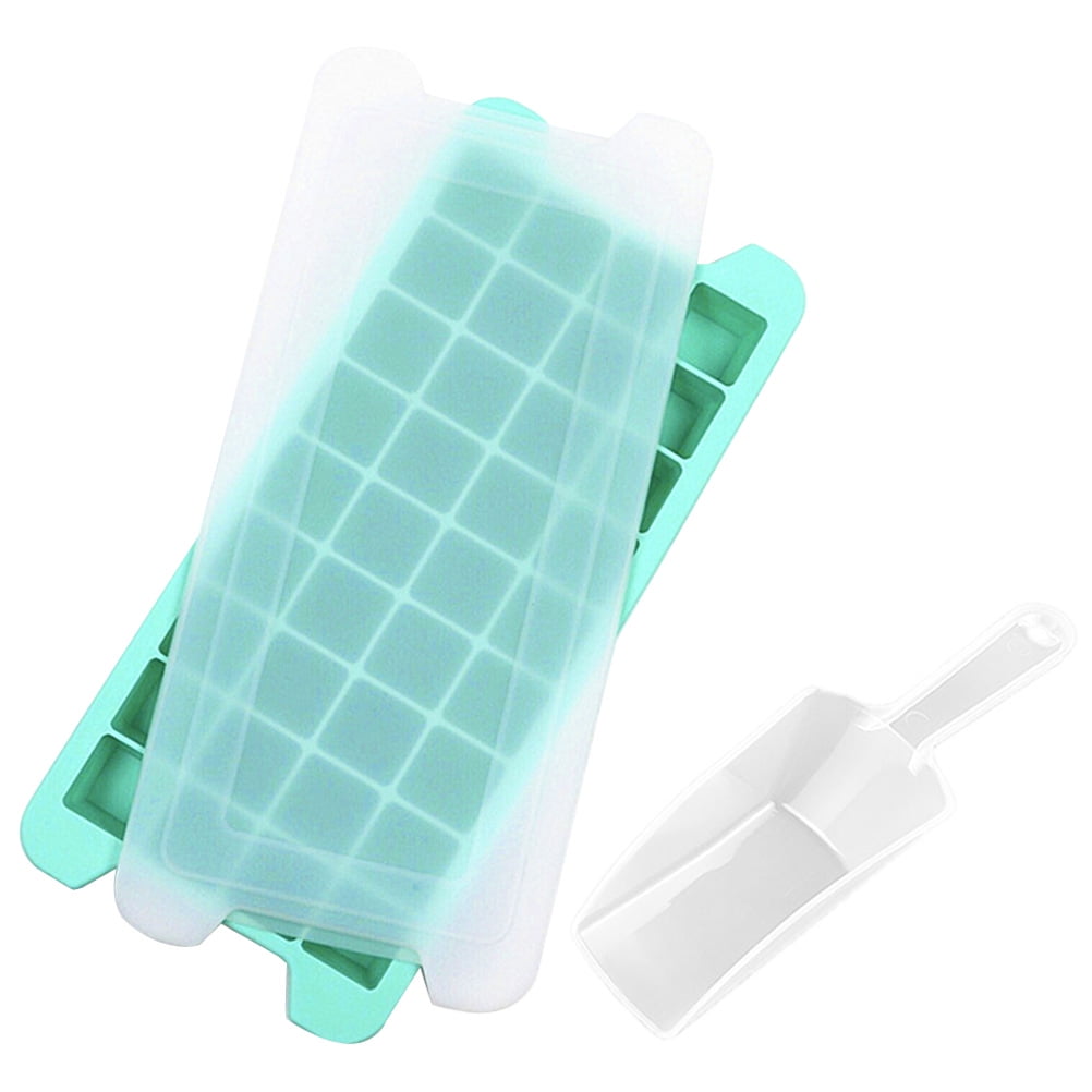 PAMINGONO 1Set Ice Cube Tray for Cocktails Rectangular Green Food-Grade ...