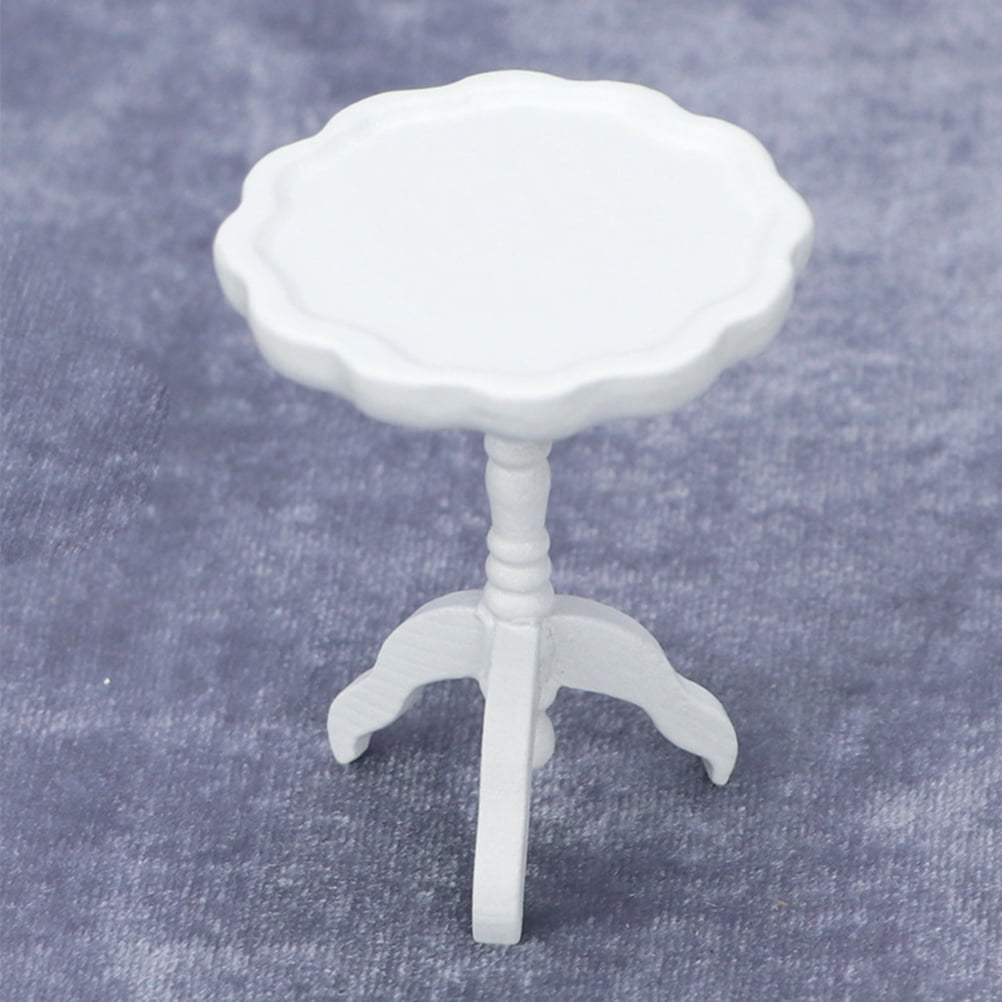 PAMINGONO 1Set Mini Table Figurine Wooden Elegant Round Table Decor For ...