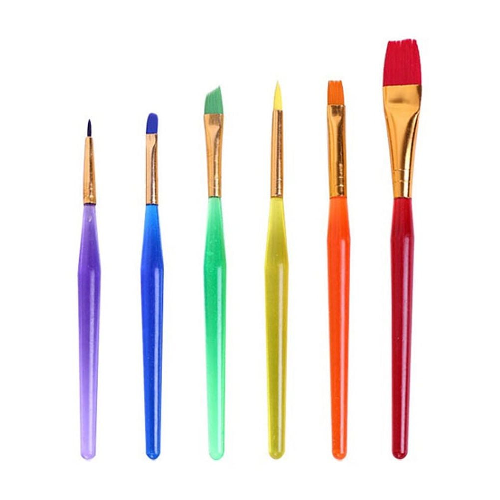 PAMINGONO 1Set Nylon Brush Set Assorted Color For Kids Acrylic Oil ...