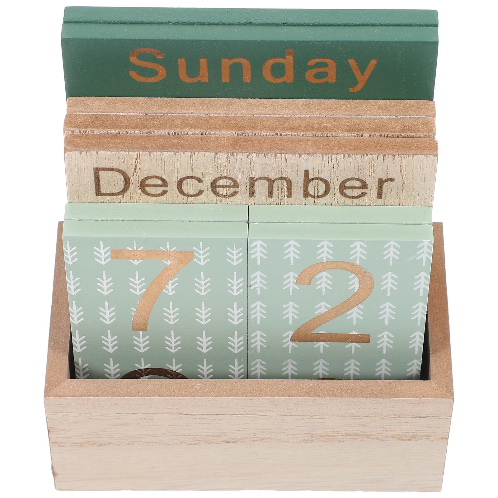 PAMINGONO 1Set Perpetual Calendar Rectangular Blocks Modern Design For ...