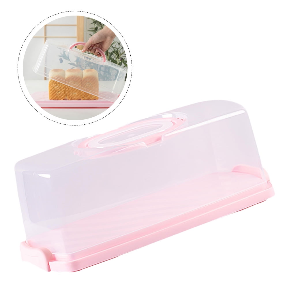 PAMINGONO 1Set Pink Plastic Bread Boxes For Home Use And Bakery Air ...