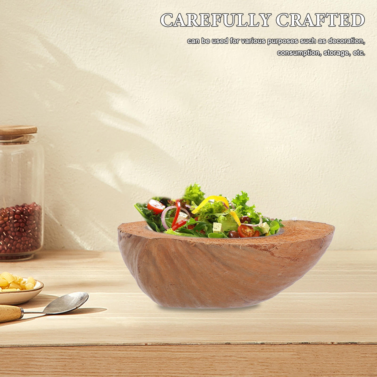 PAMINGONO 1Set Salad Serving Bowl Coconuts Shell Bowl Assorted Color ...