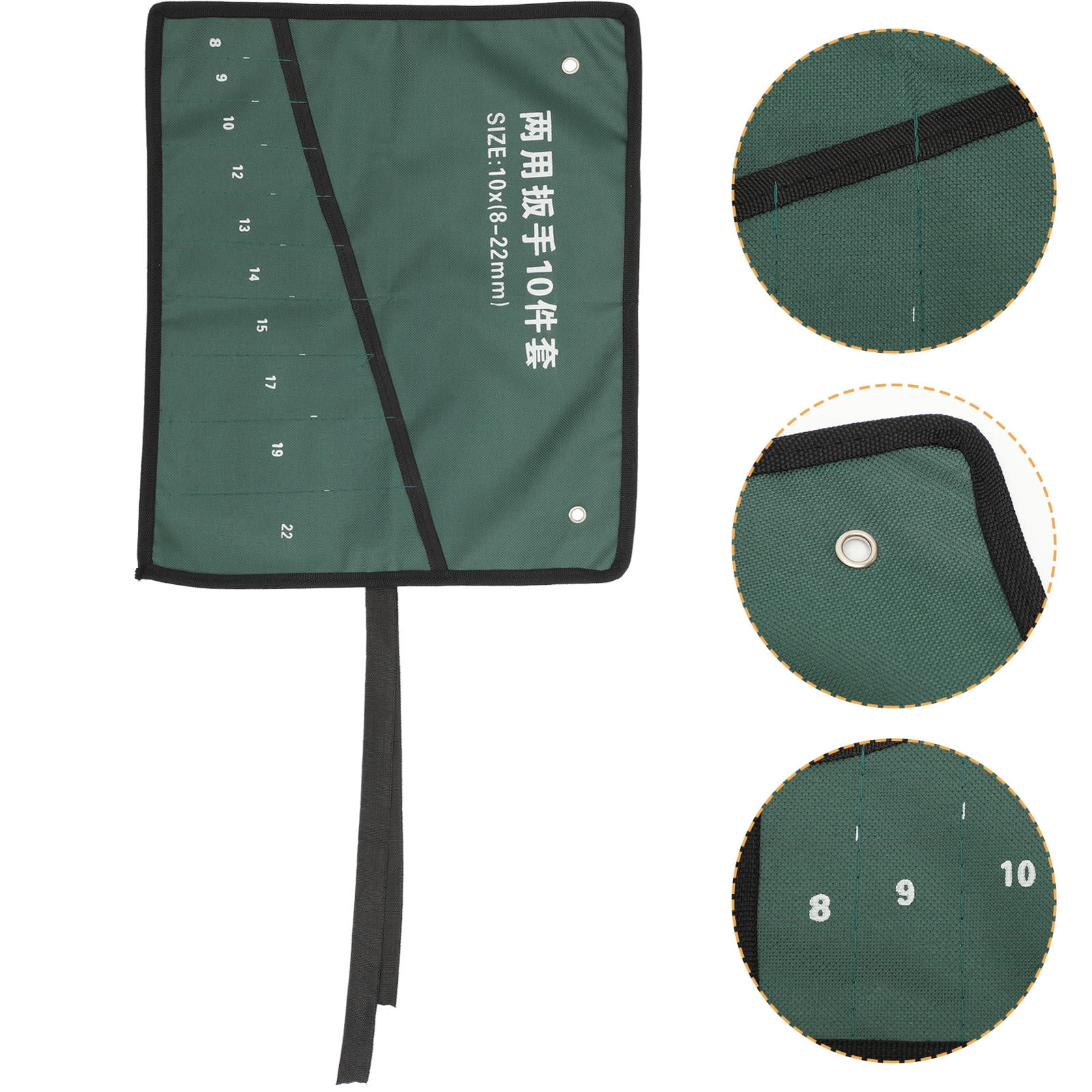 PAMINGONO 1Set Zippered Tool Bag Small Tool Roll Wrench Wrap Roll For ...