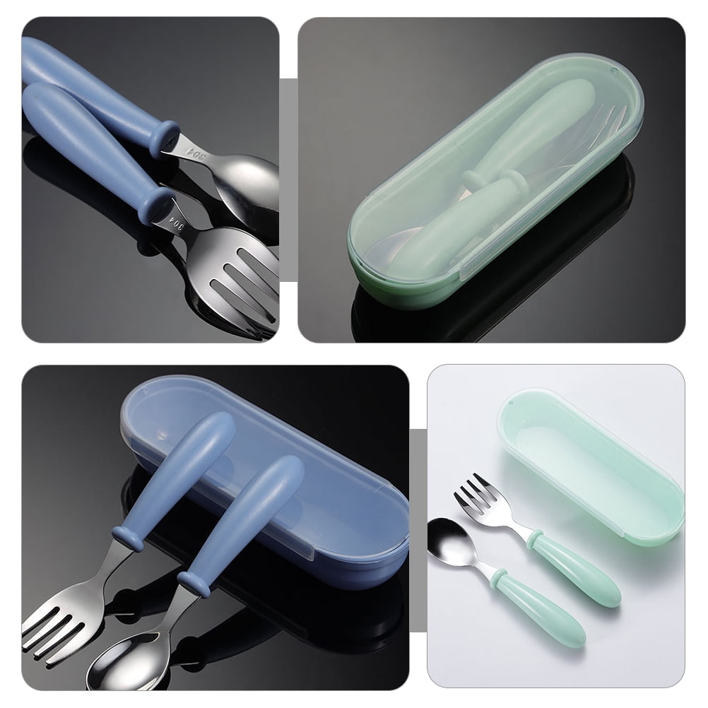 PAMINGONO 2 Sets Children Spoons and Forks Children Sets Cartoon ...