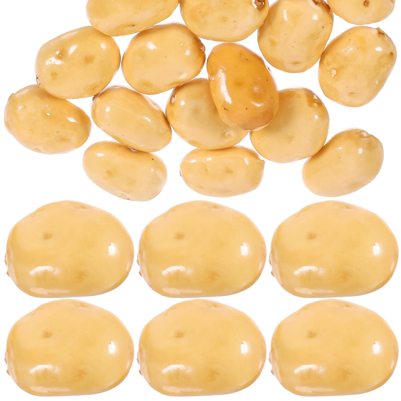 PAMINGONO 20Pcs Fake Potato Model Khaki 1.8X2.5X3CM Foams For Home ...