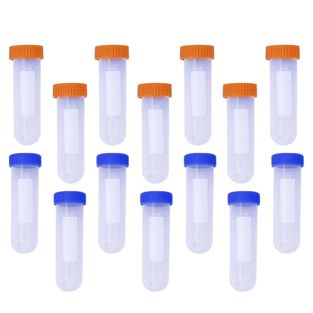 PAMINGONO 20pcs Clear Plastic Test Tubes Liquid Containment for Schools ...