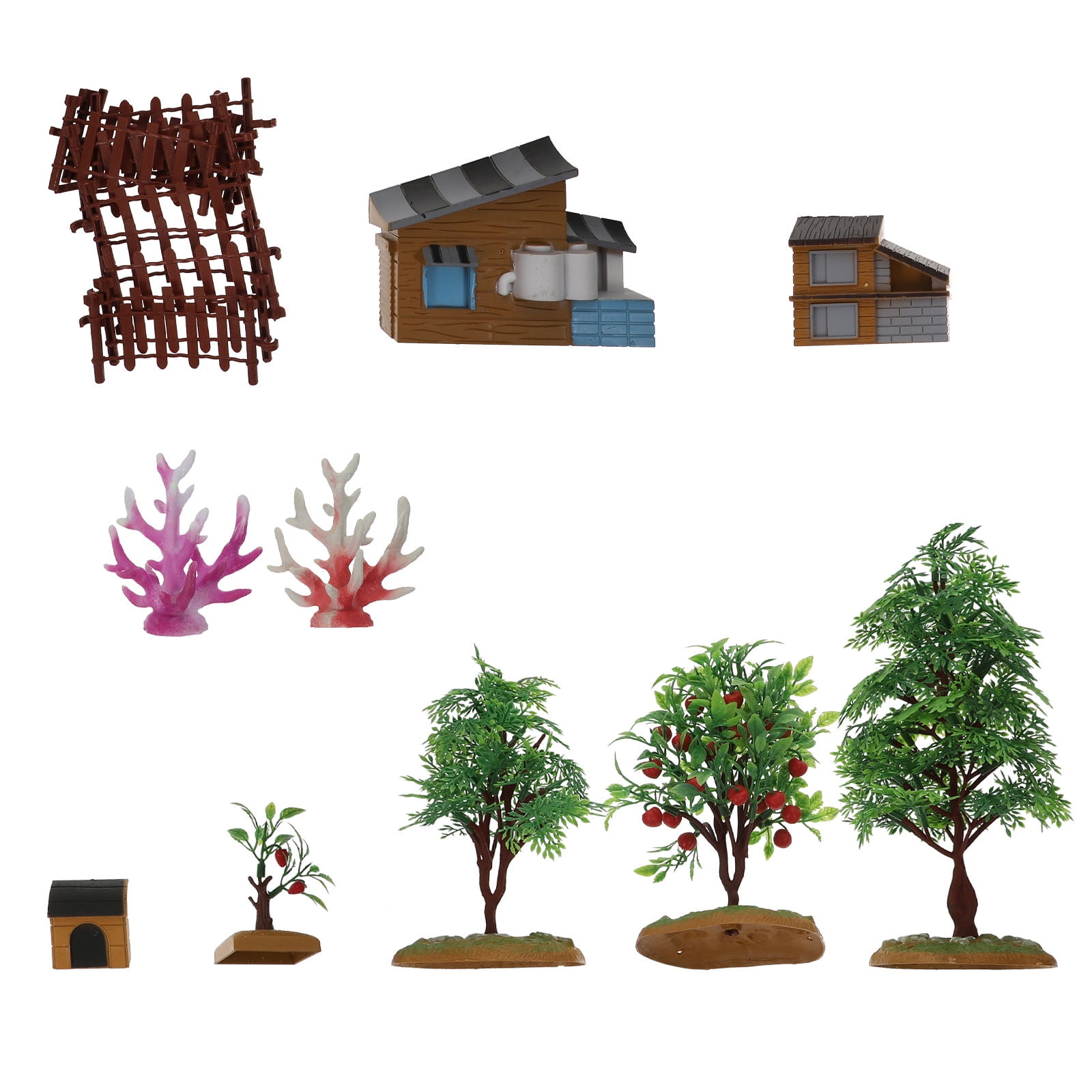 PAMINGONO 22x18x10cm Packing Size 1 Set of Mini Tree Fence House for ...