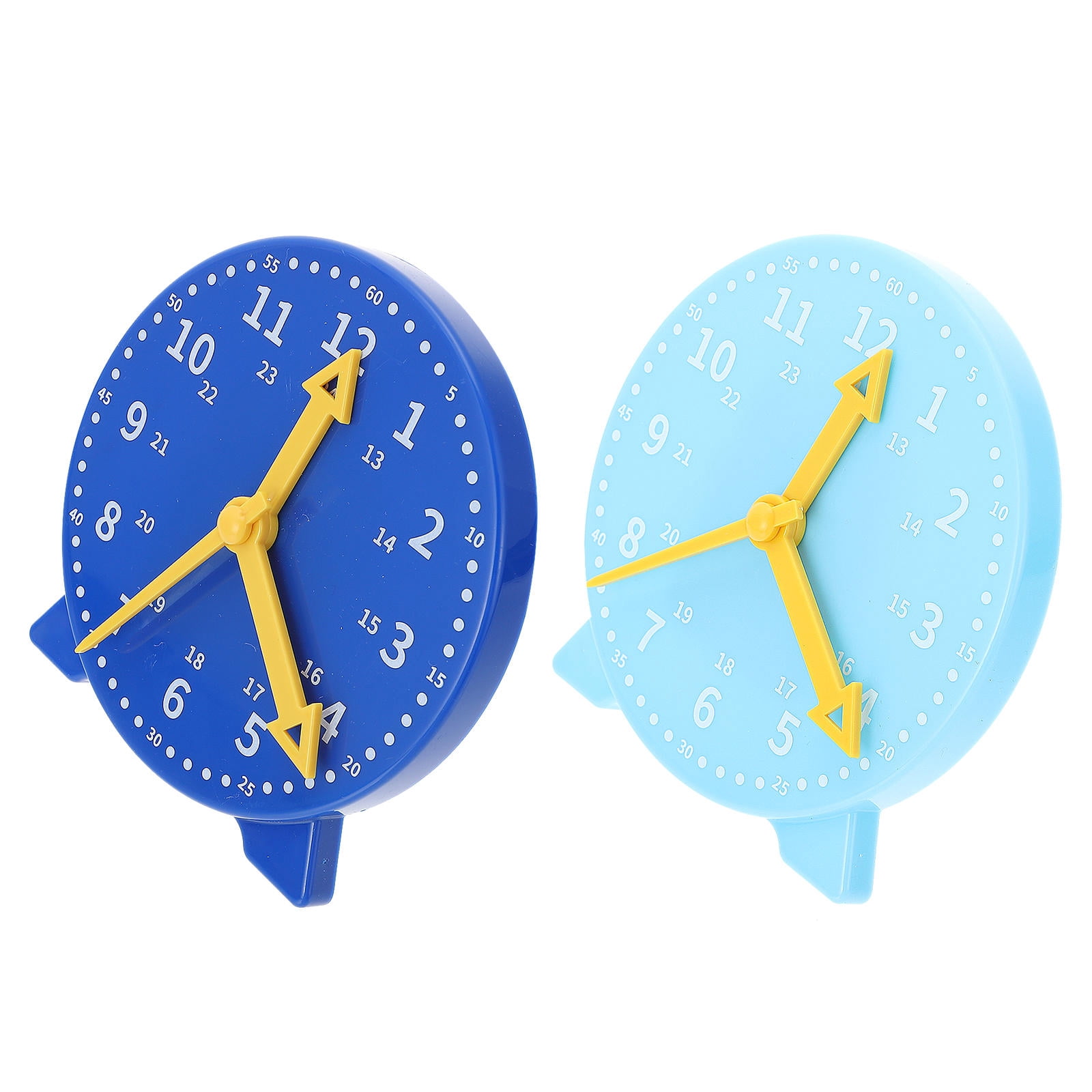 PAMINGONO 2Pcs Set Teaching Clock Model Plastic For Kids Telling Time ...