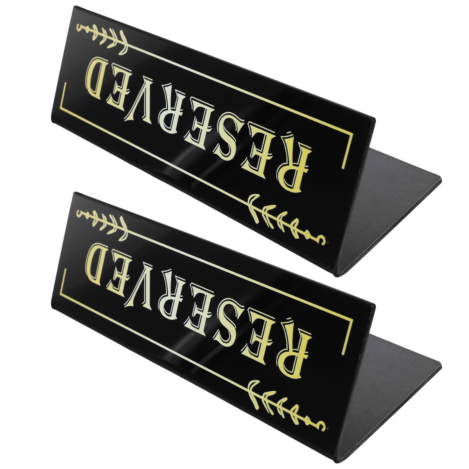 PAMINGONO 2Pcs Simple and Elegant Design Black Reserved Signs for ...