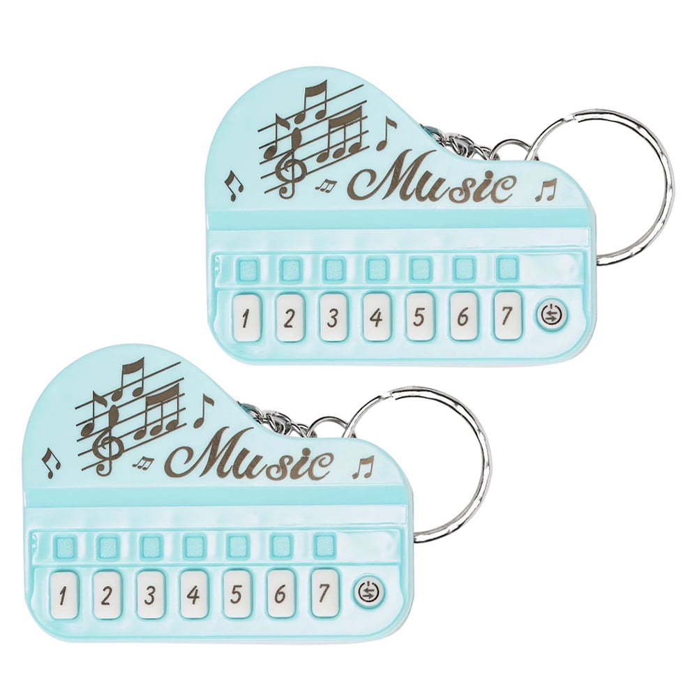PAMINGONO 2Set Sky-Blue Piano Keyboard Pendant Decorative Key Ring for ...