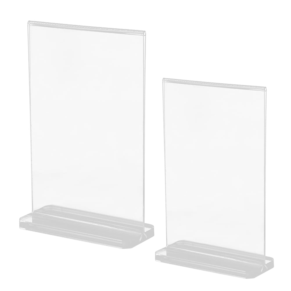 PAMINGONO 2pcs Store Restaurant Sign Holders Acrylic Transparent For ...