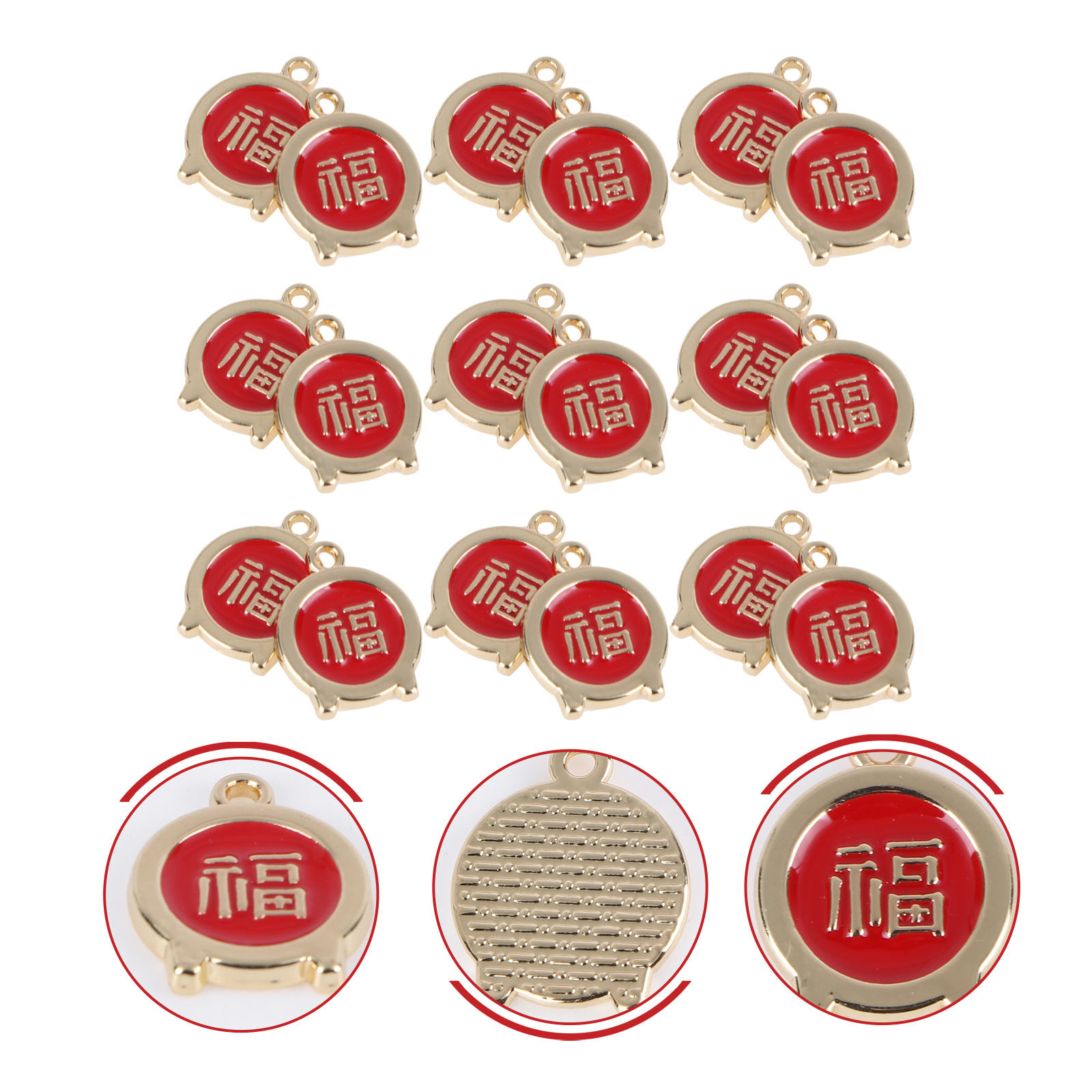 PAMINGONO 30Pcs Decorative DIY Pendant Fu Character Shape for Parties ...