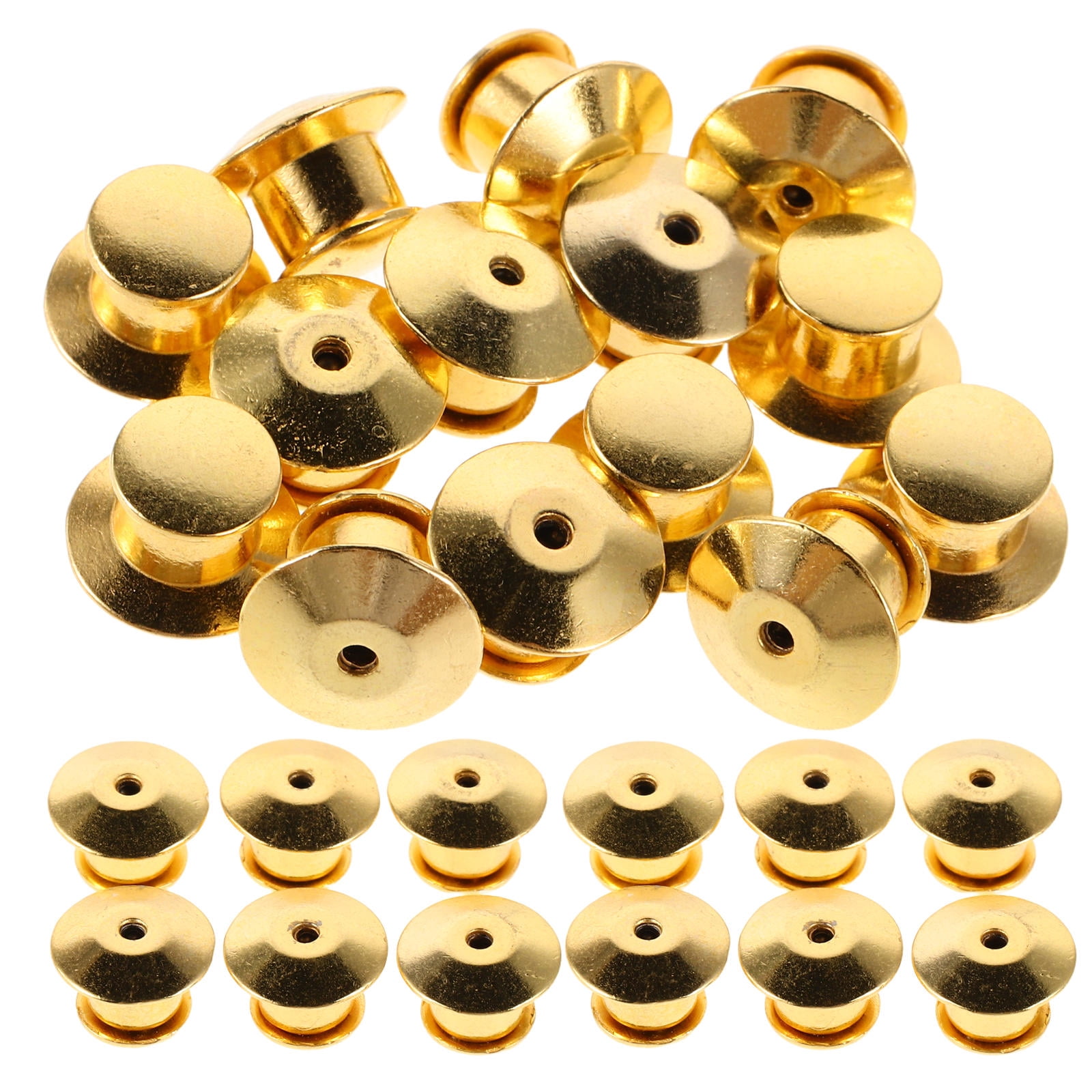 PAMINGONO 30Pcs Metal Pin Backs Replacement with Locking Pin Keeper and ...
