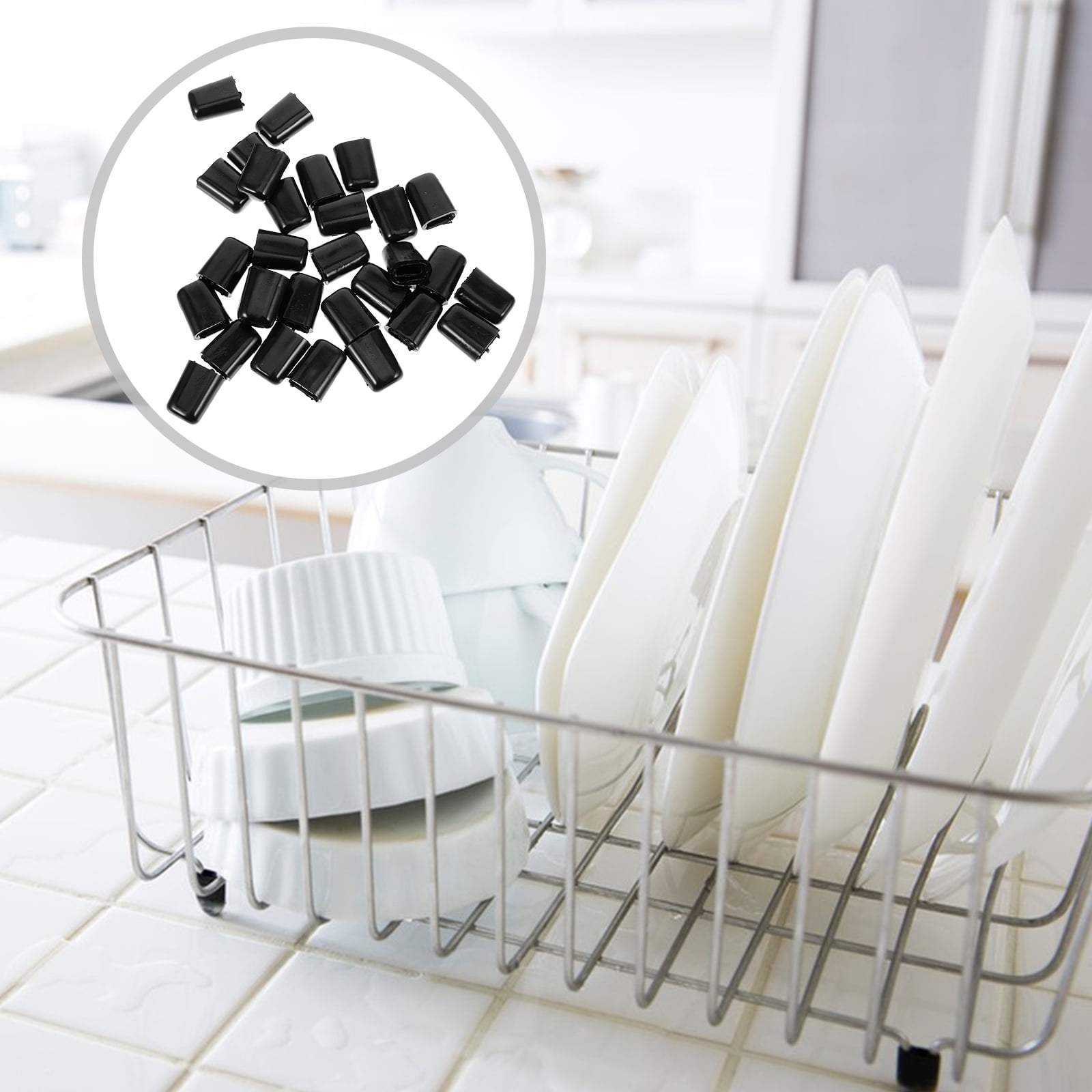 PAMINGONO 30Pcs Nonslip PVC Sink Grid Feet for Daily Use in Kitchen ...