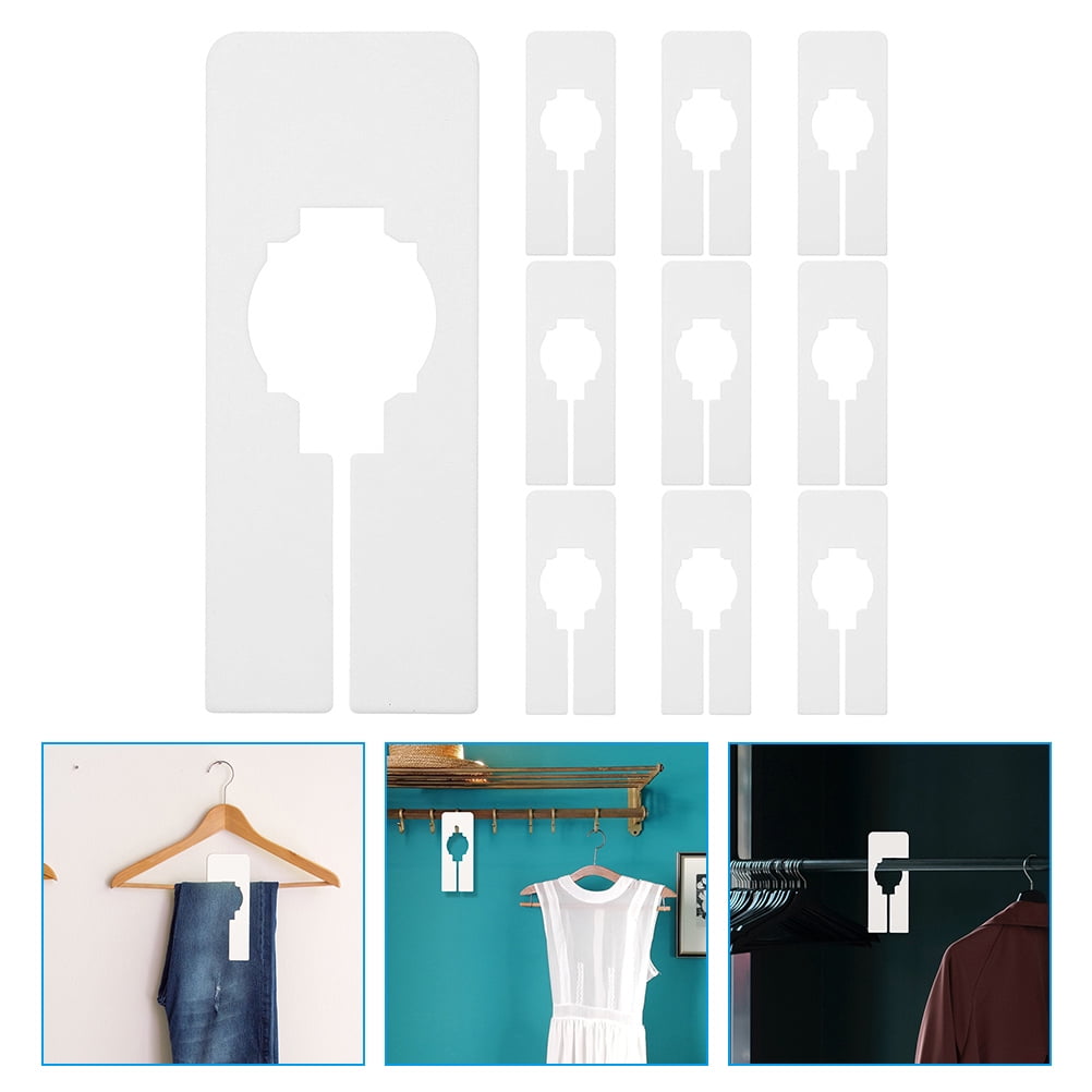 PAMINGONO 30Pcs Wardrobe Separators for Hangers White Plastic Square ...