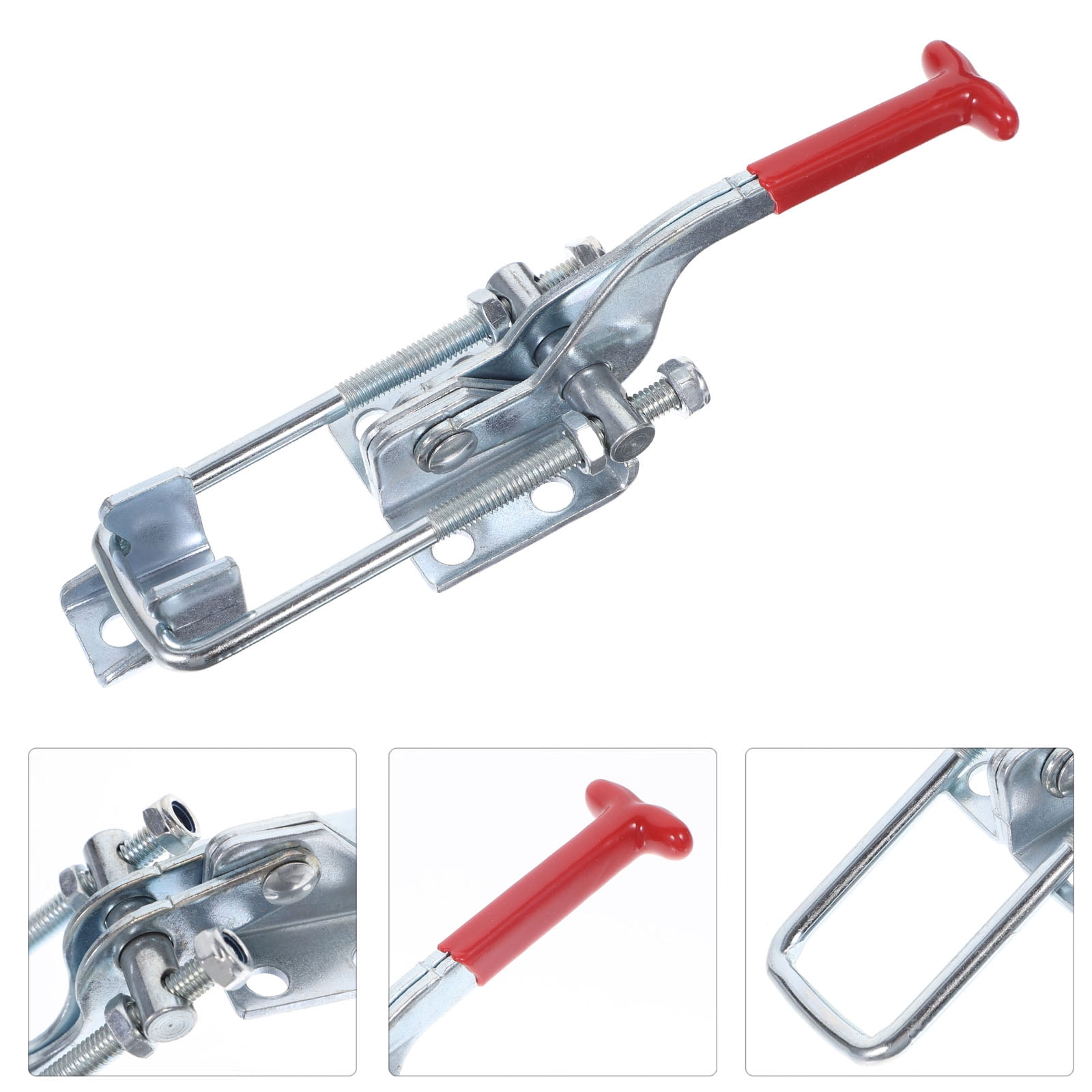 PAMINGONO Self Lock Toggle Latches Silver Galvanized Iron 4Pcs 7.07X1 ...