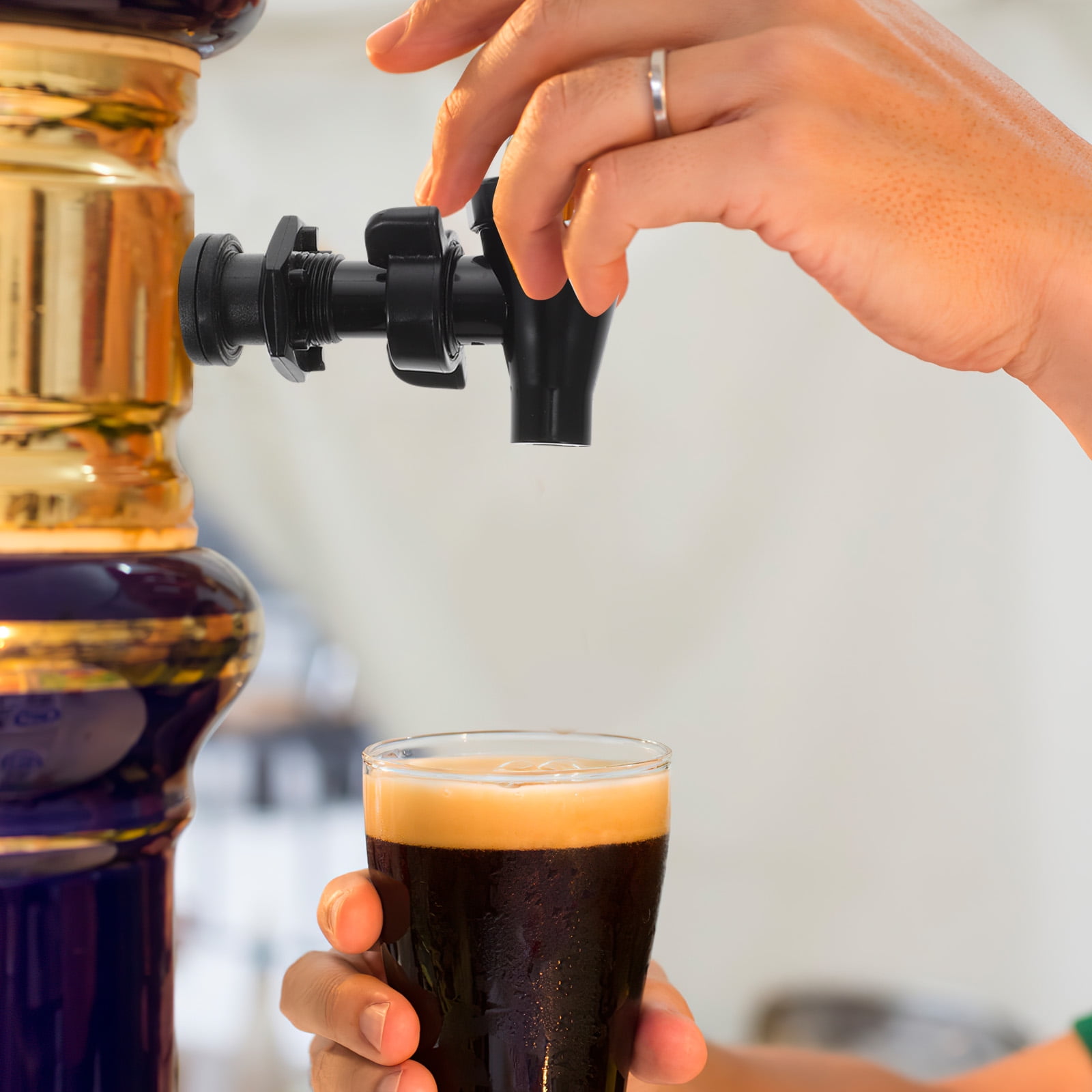 PAMINGONO Beverage Dispenser Tap Barrel Tap Black 1Pcs 4.8X4.3X1.7In ...