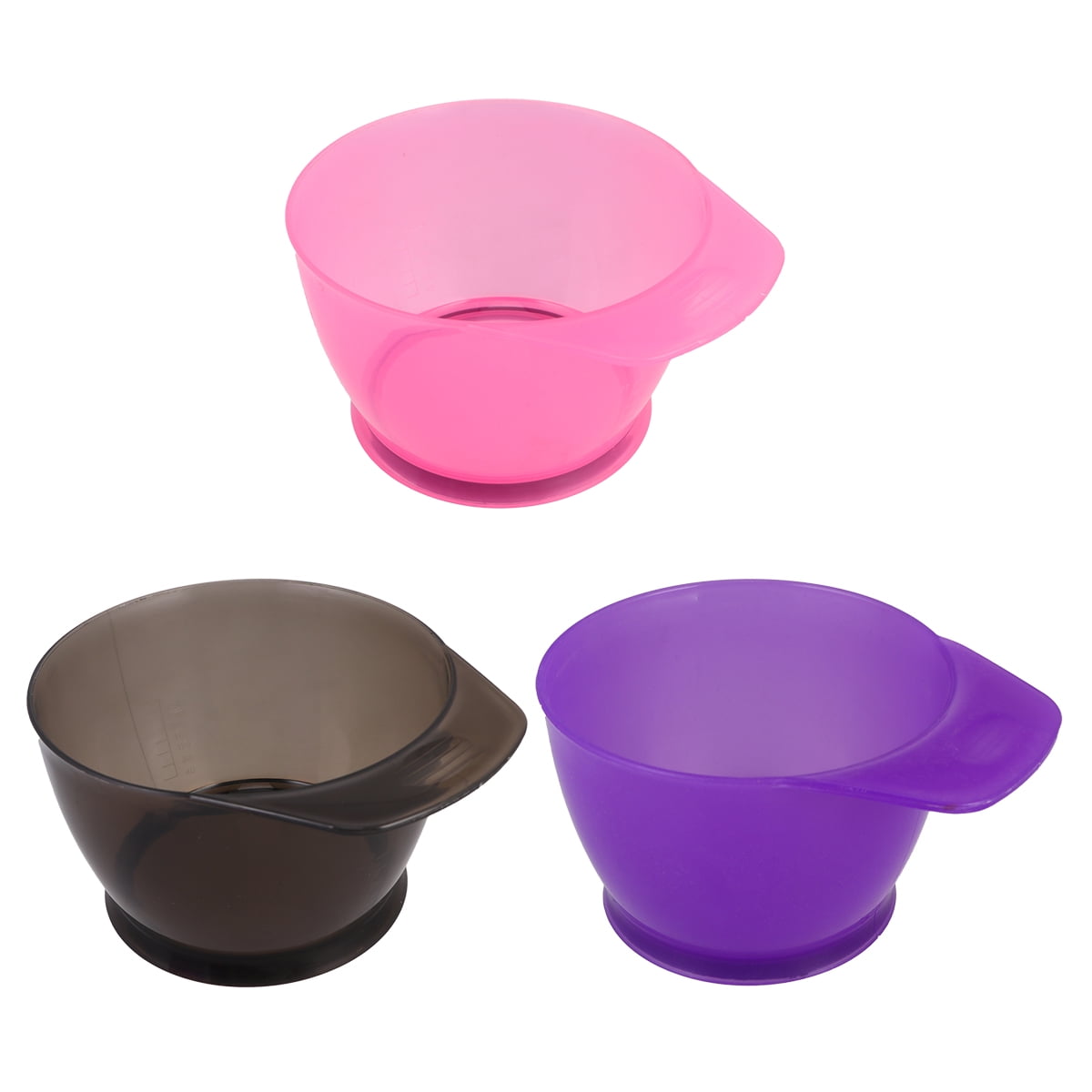 PAMINGONO Hair Dyeing Bowl Hair Dye Supplies PP Purple 3PCS Thickened ...