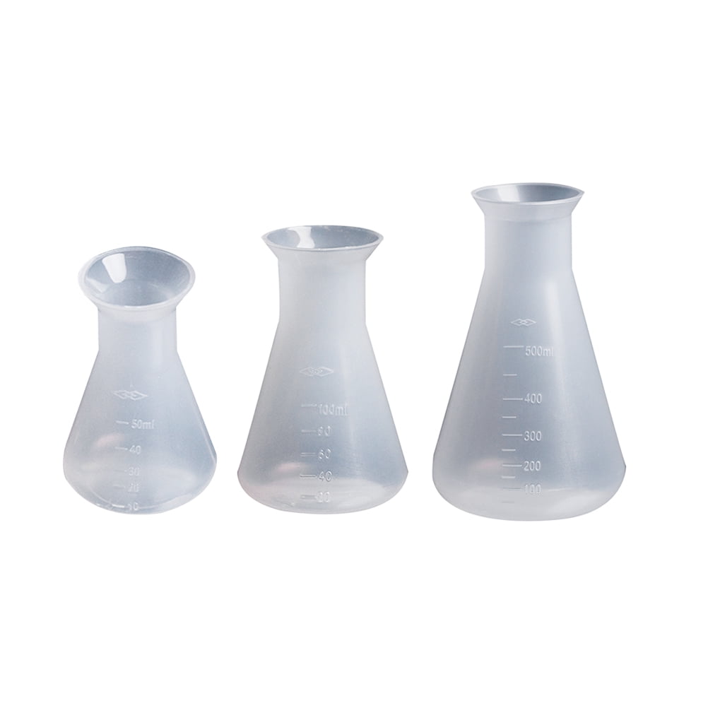 PAMINGONO 3Pcs Blue Scale Conical Flask for Accurate Measurement and ...