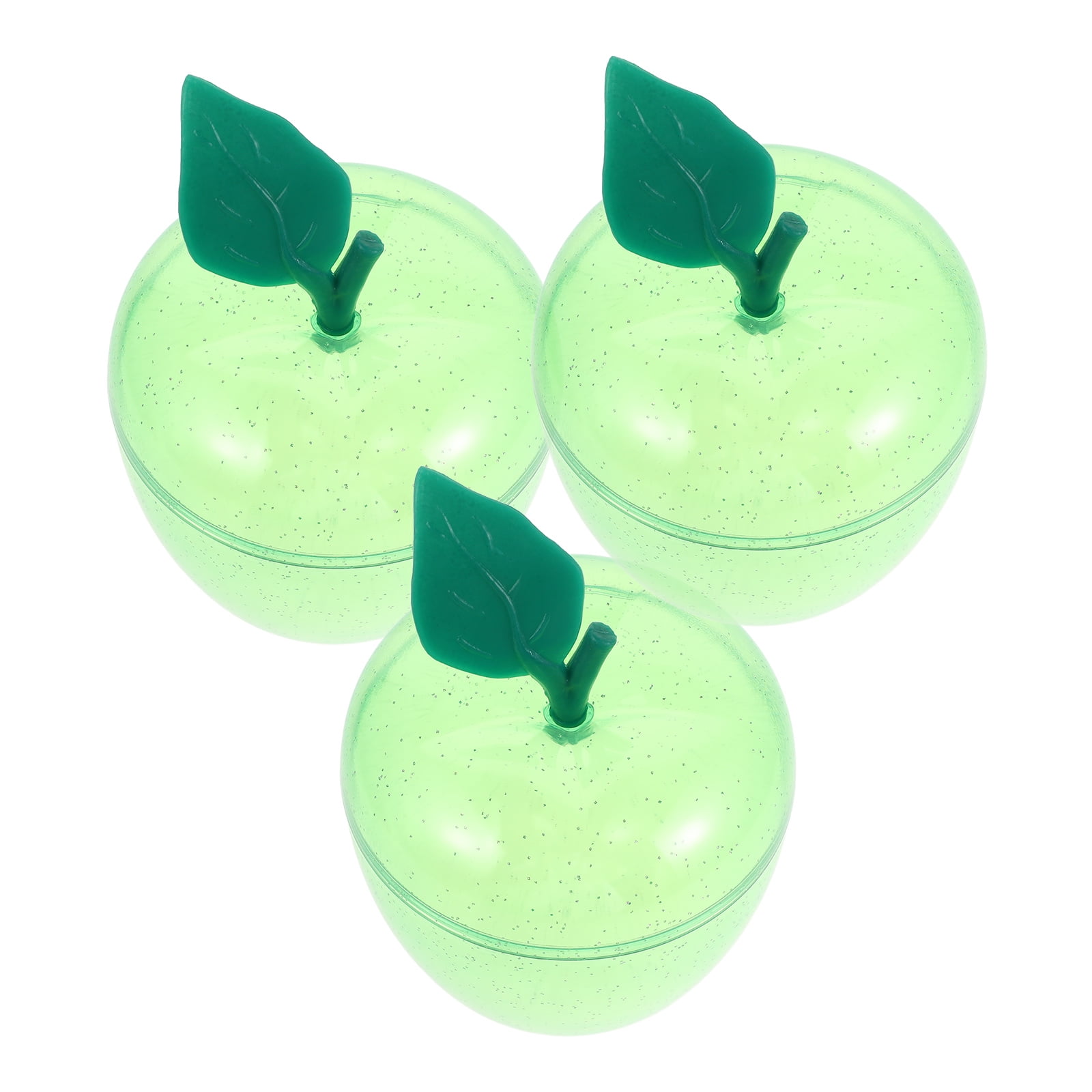 PAMINGONO 3Pcs Christmas Theme Apple-Shaped Candy Containers Plastic ...