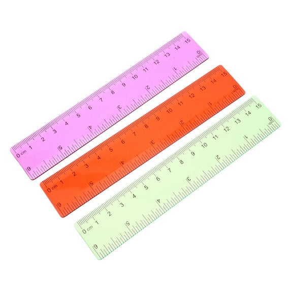 PAMINGONO 3Pcs Clear Plastic Rulers Bulk with Simple Design Drawing for ...