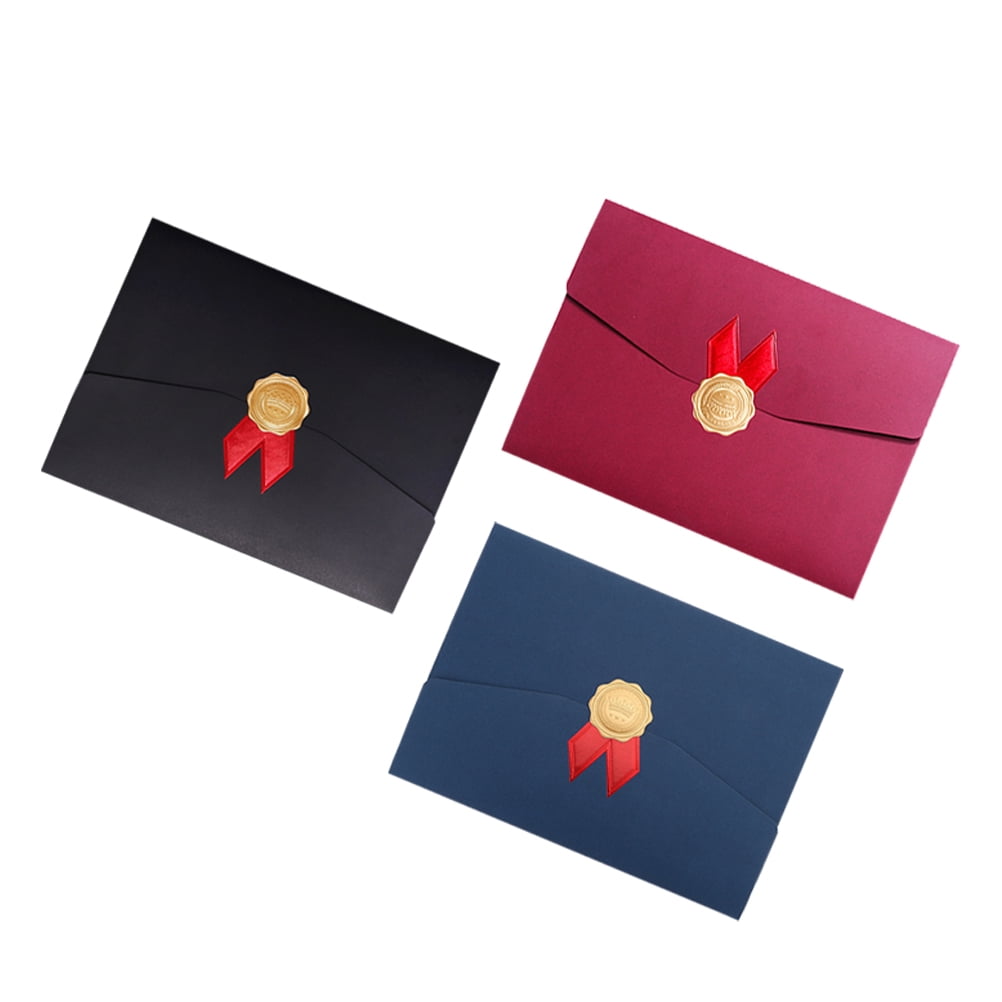 PAMINGONO Diploma Sleeve Paperboard Black 3Pcs - Walmart.com