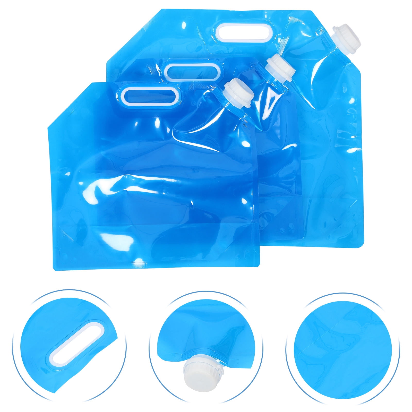 PAMINGONO 3Pcs Square Sky-Blue Pe Water Containers for Camping Portable ...