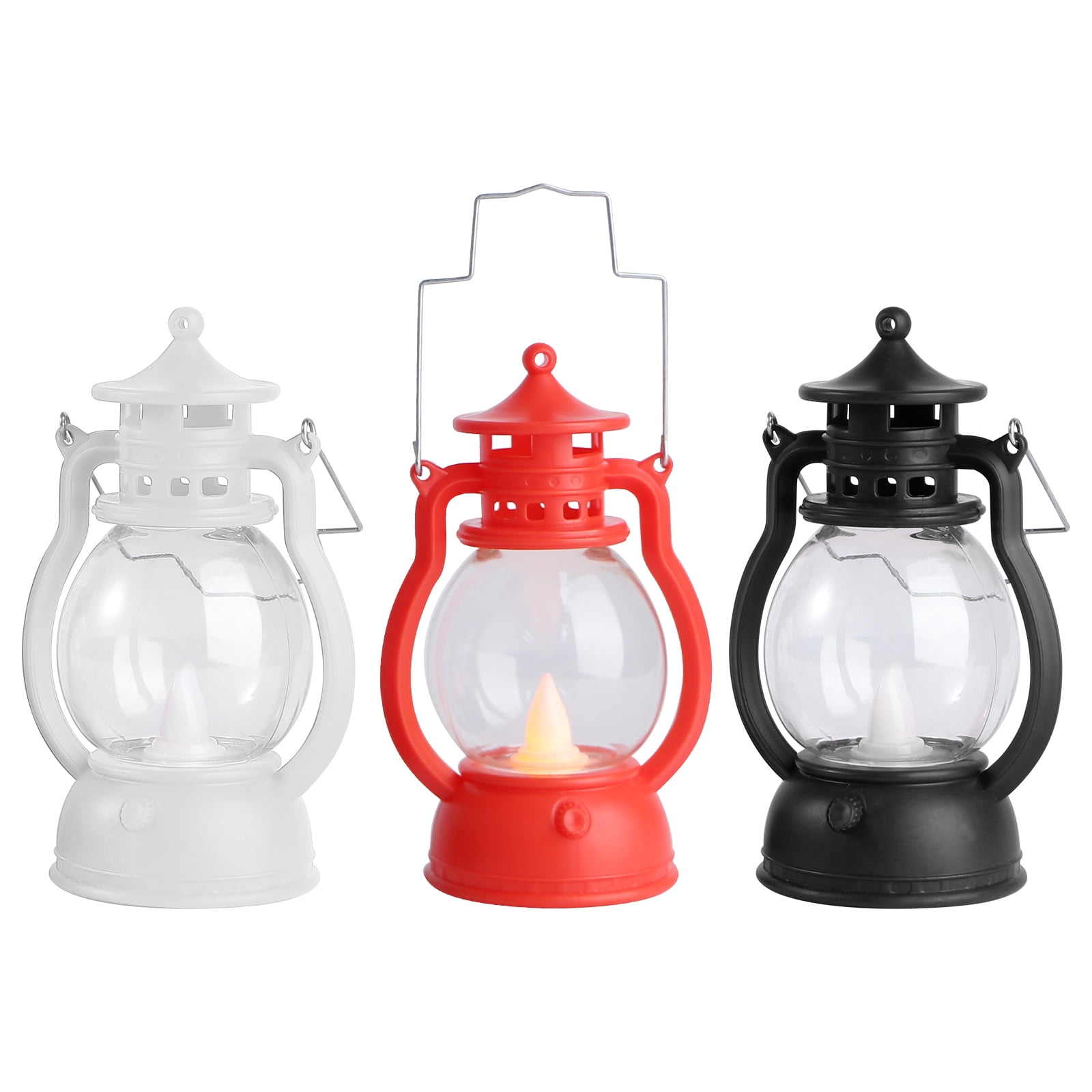 PAMINGONO 3Set Vintage Handheld Lantern Red Plastic Handheld Energy Saving Carnival - Walmart.com