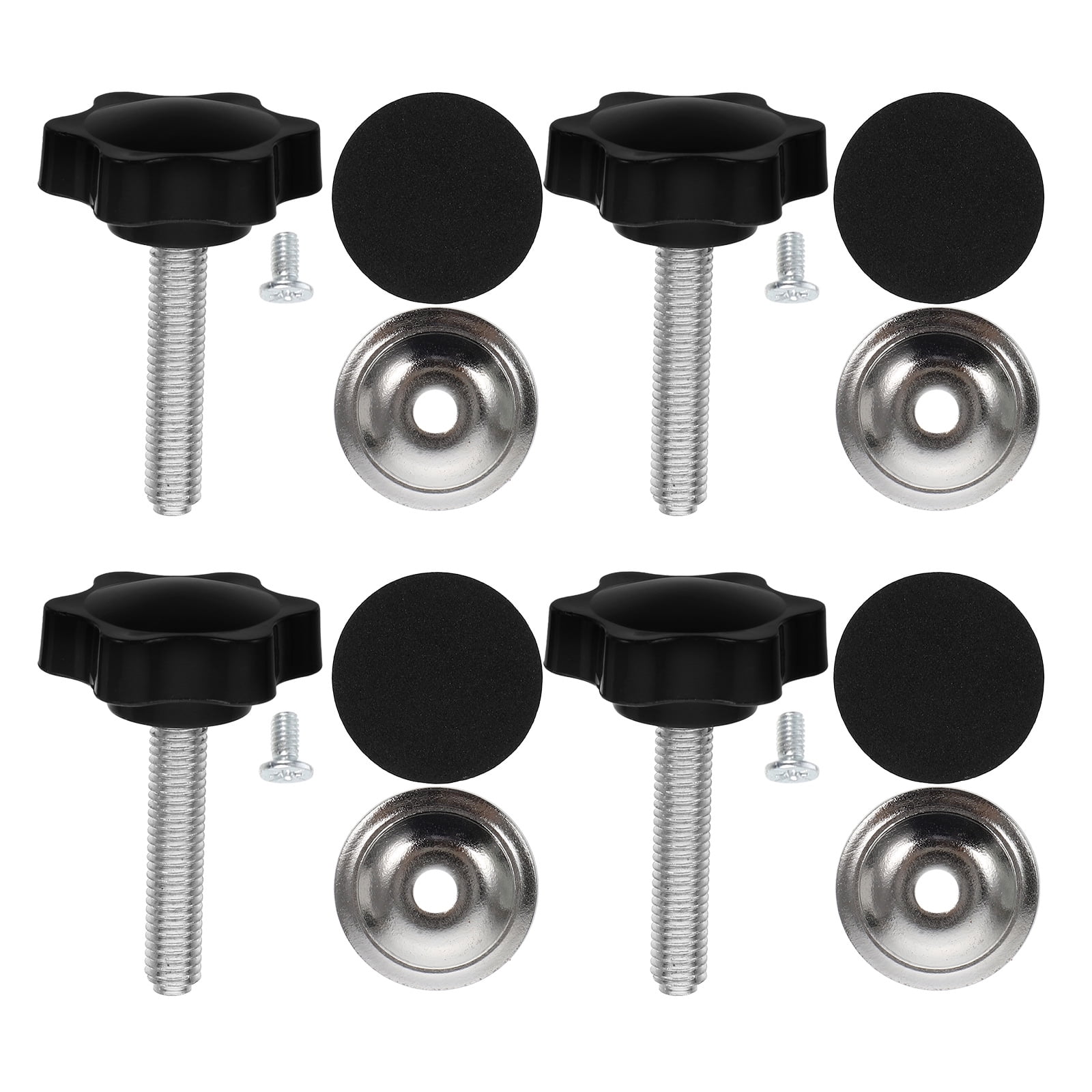 PAMINGONO 4 Sets Non Slips Black Plastic Screw Knobs for Shop Built ...