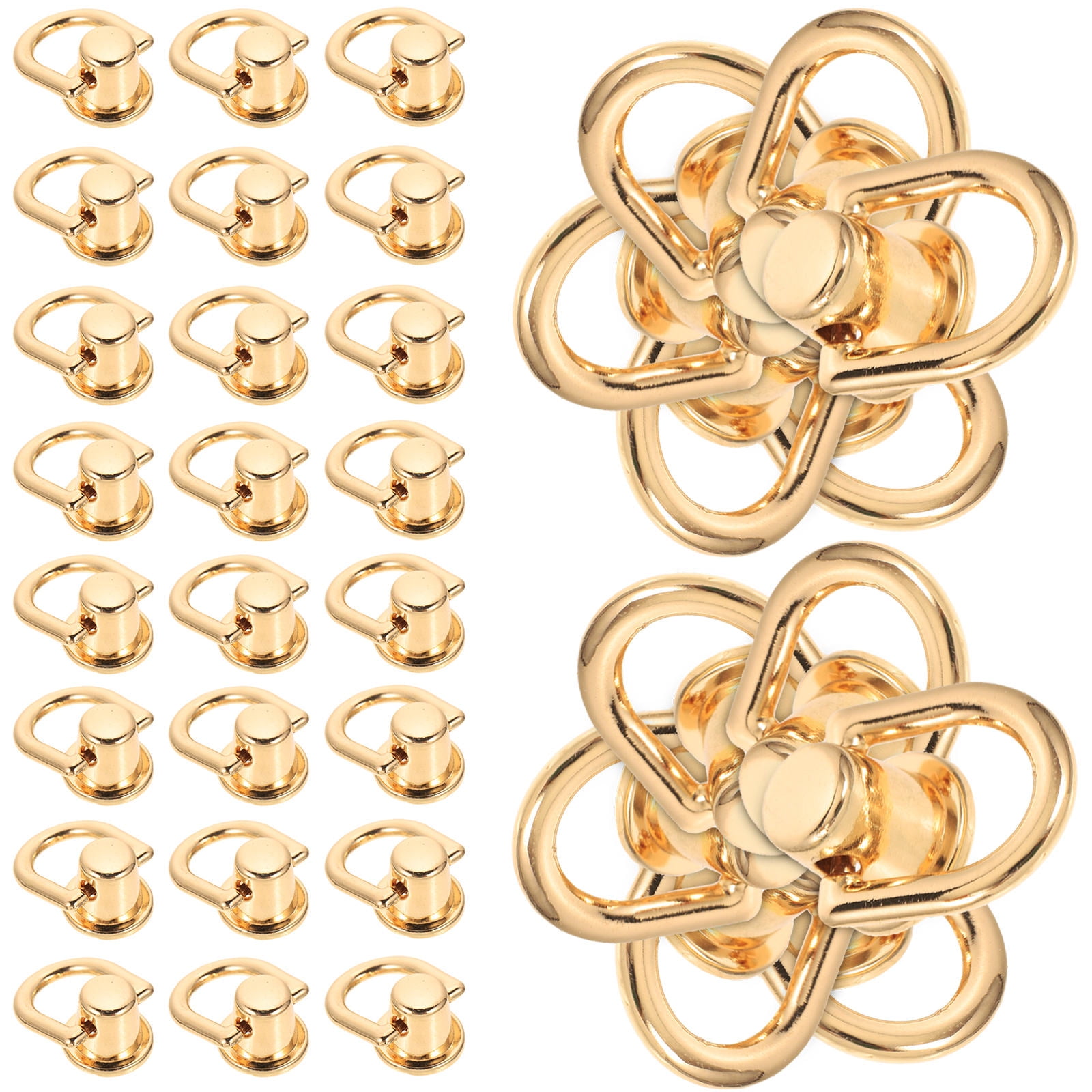 PAMINGONO 40 Sets Rivet Button Studs Golden for Handbag Accessories and Clothes Making - Walmart.com