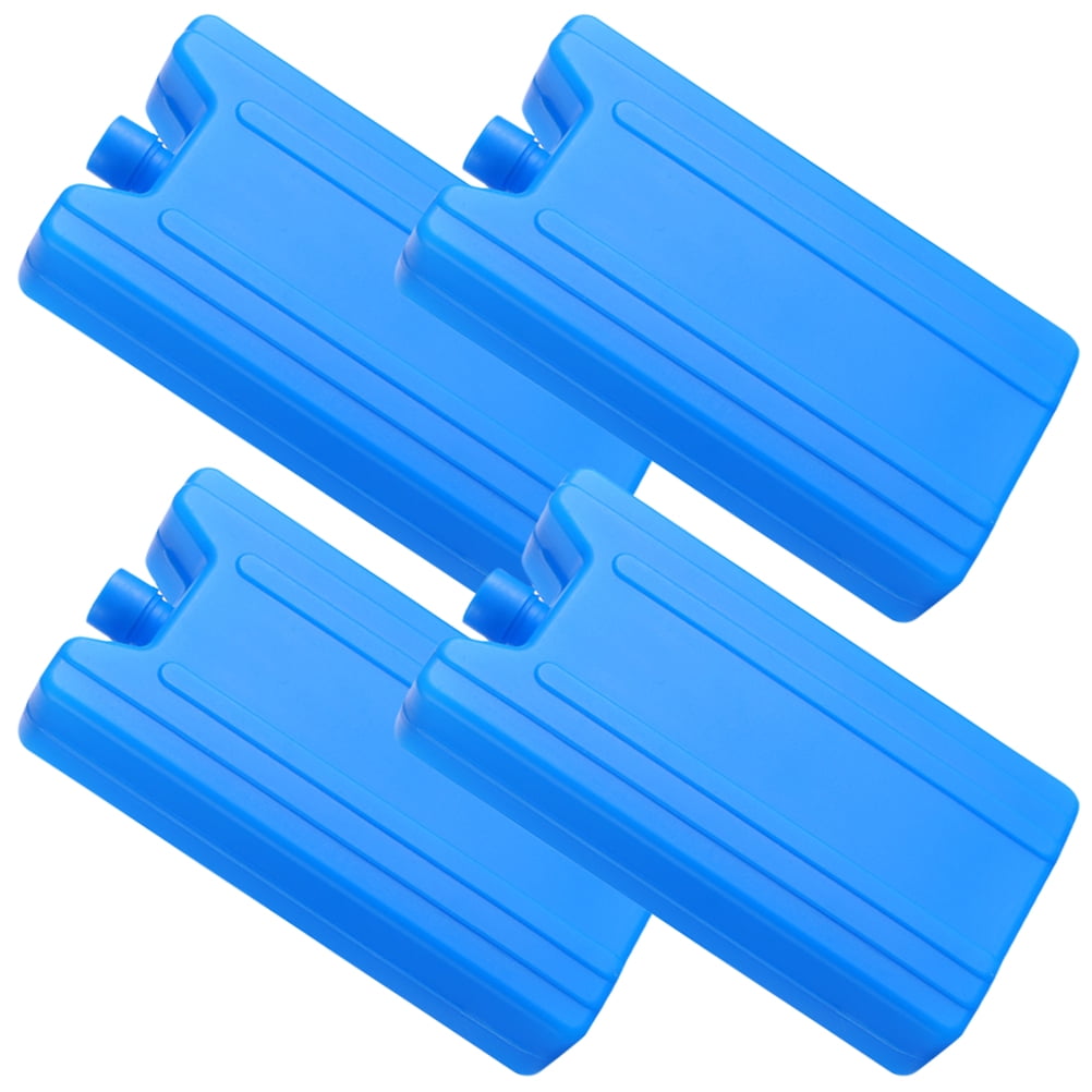 PAMINGONO 4pcs Blue Plastic Ice Packs for Coolers Picnic Use 6.5×3.5×1 ...