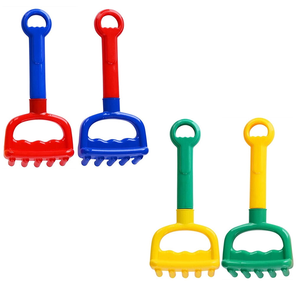 PAMINGONO 4Pcs Beach Sand Shovel Rake Plastic Toy for Children Playing ...