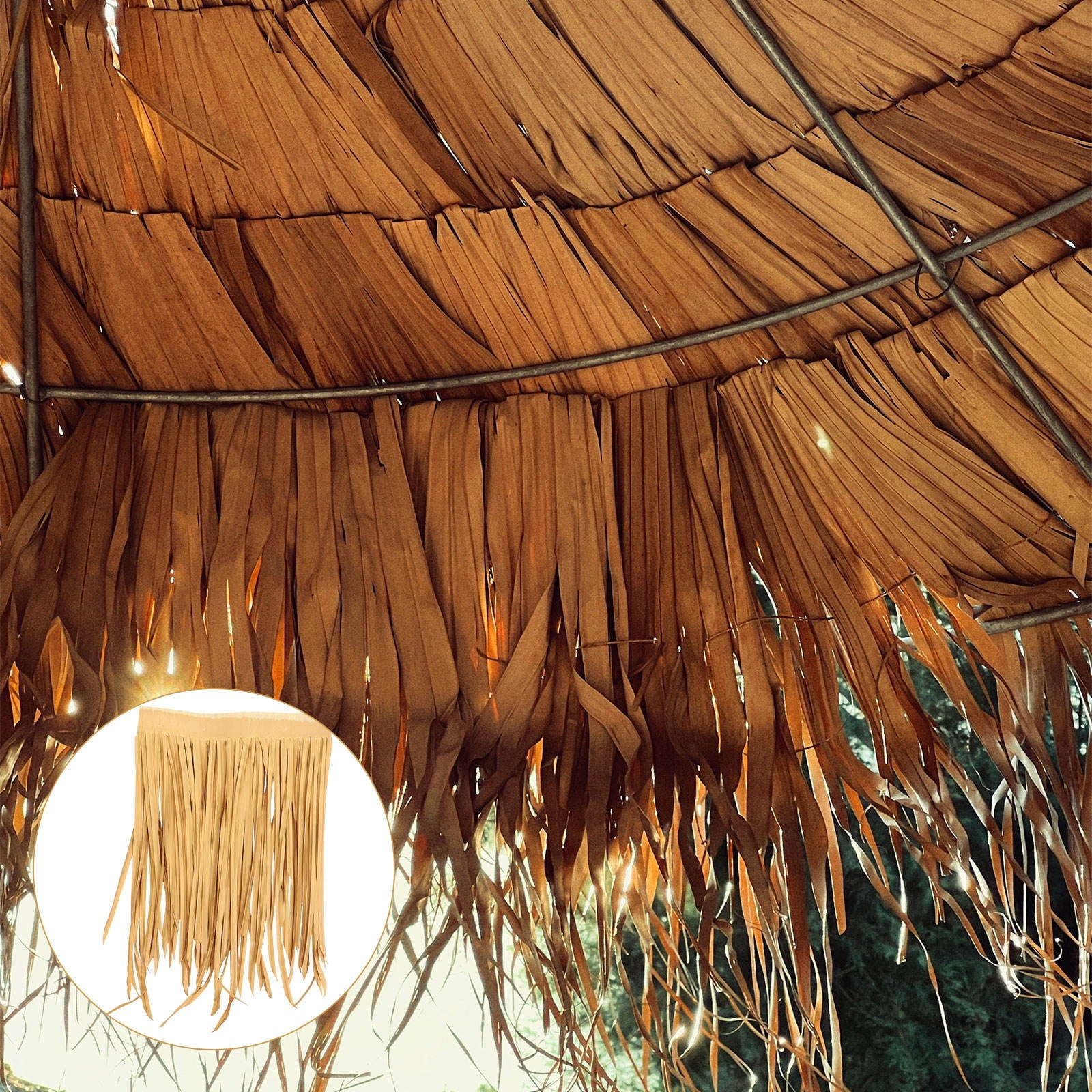 PAMINGONO Straw Roof Decor Simulated Thatch Roofs 4Pcs - Walmart.com