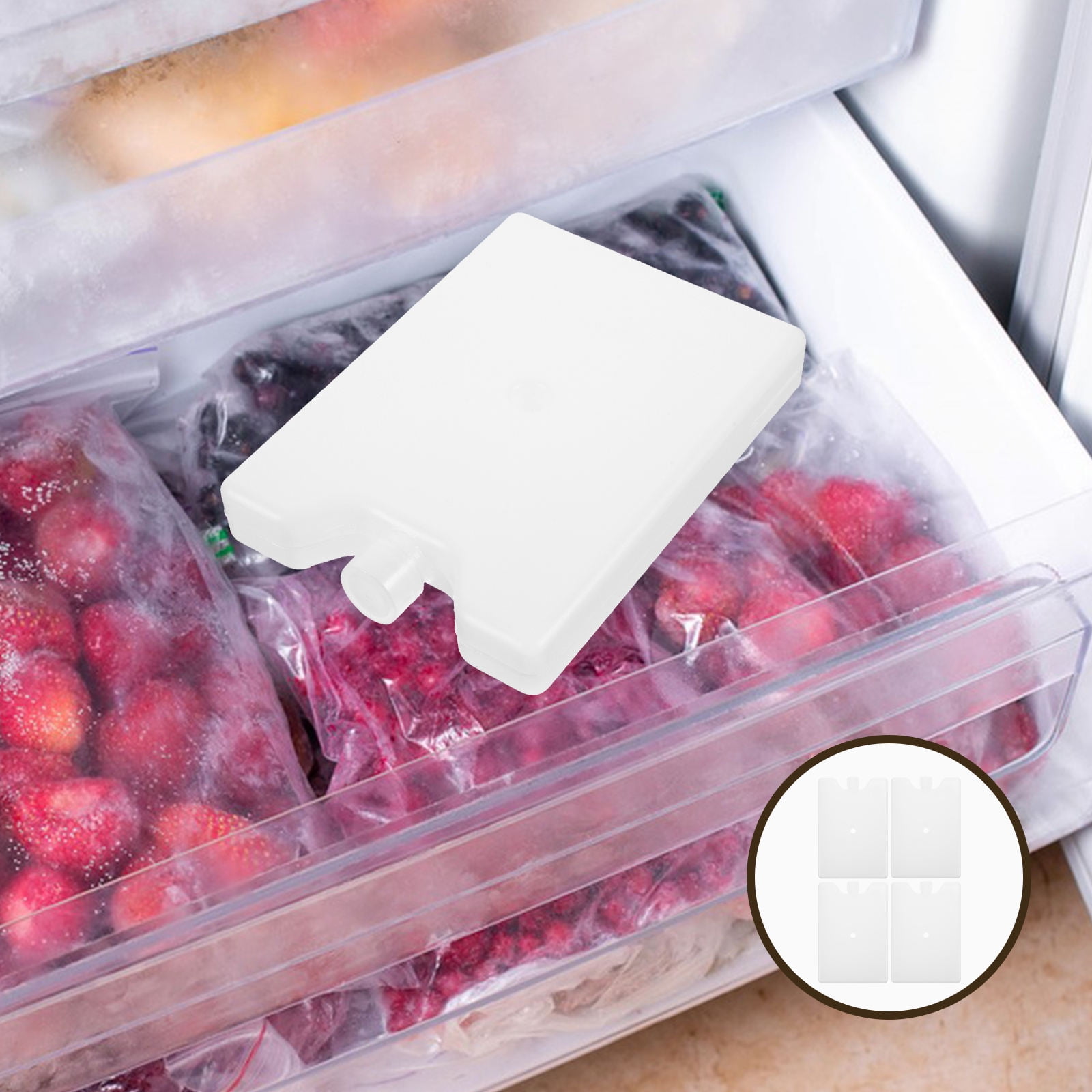 PAMINGONO 4Pcs Ice Packs for Lunch Box Cooling and Food Travel 11.8X3 ...