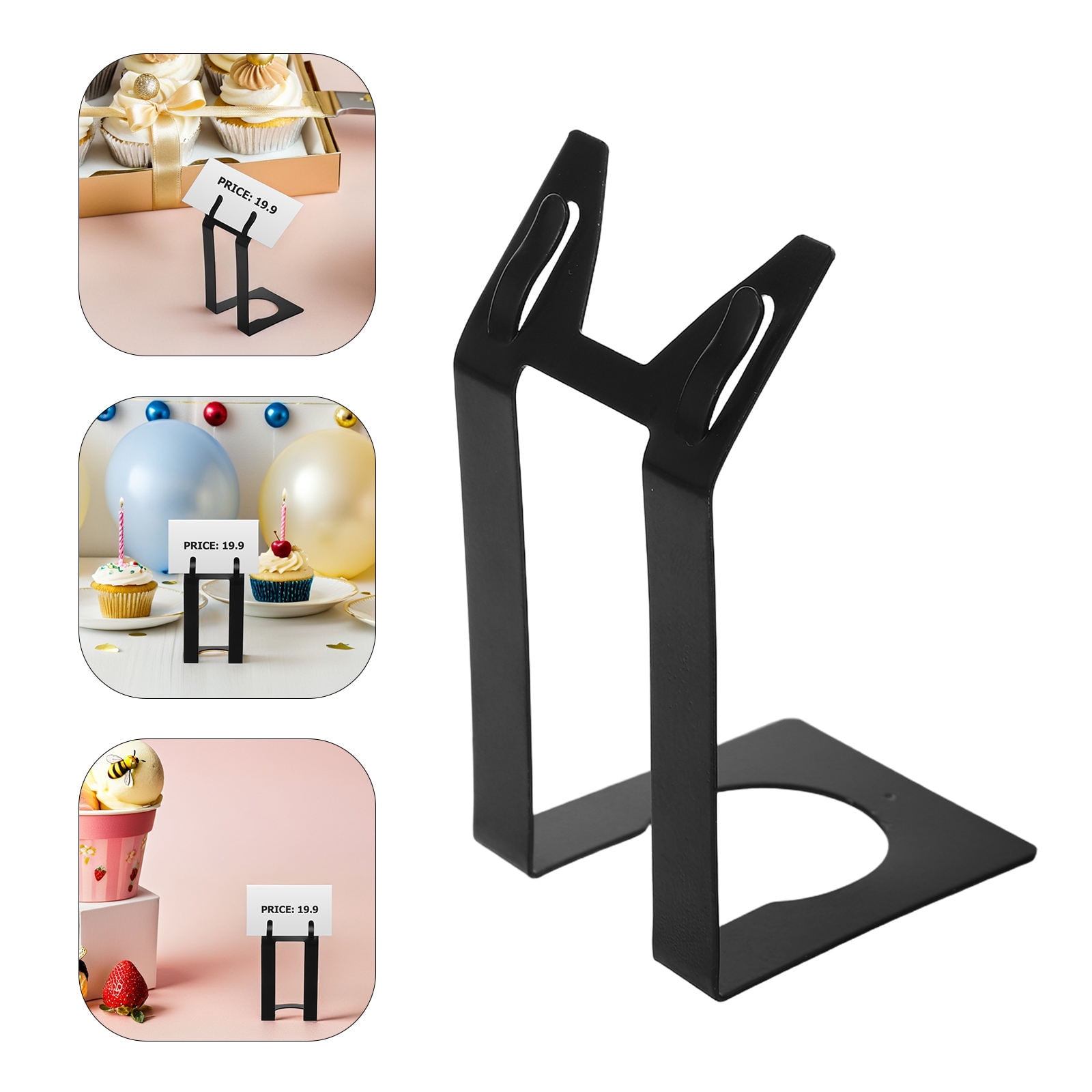 PAMINGONO 4Pcs Metal Merchandise Sign Display Clip Holders Black for ...