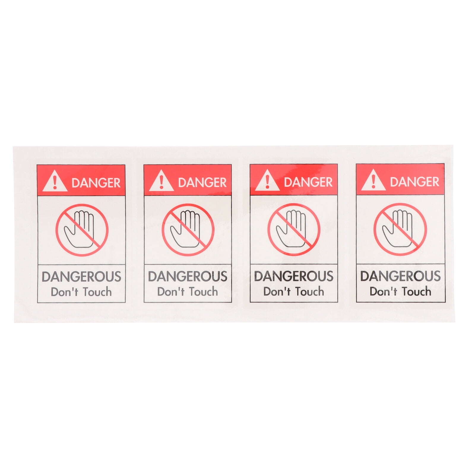 PAMINGONO 4Pcs No Touching Warning Sticker Assorted Color PP Synthetic ...