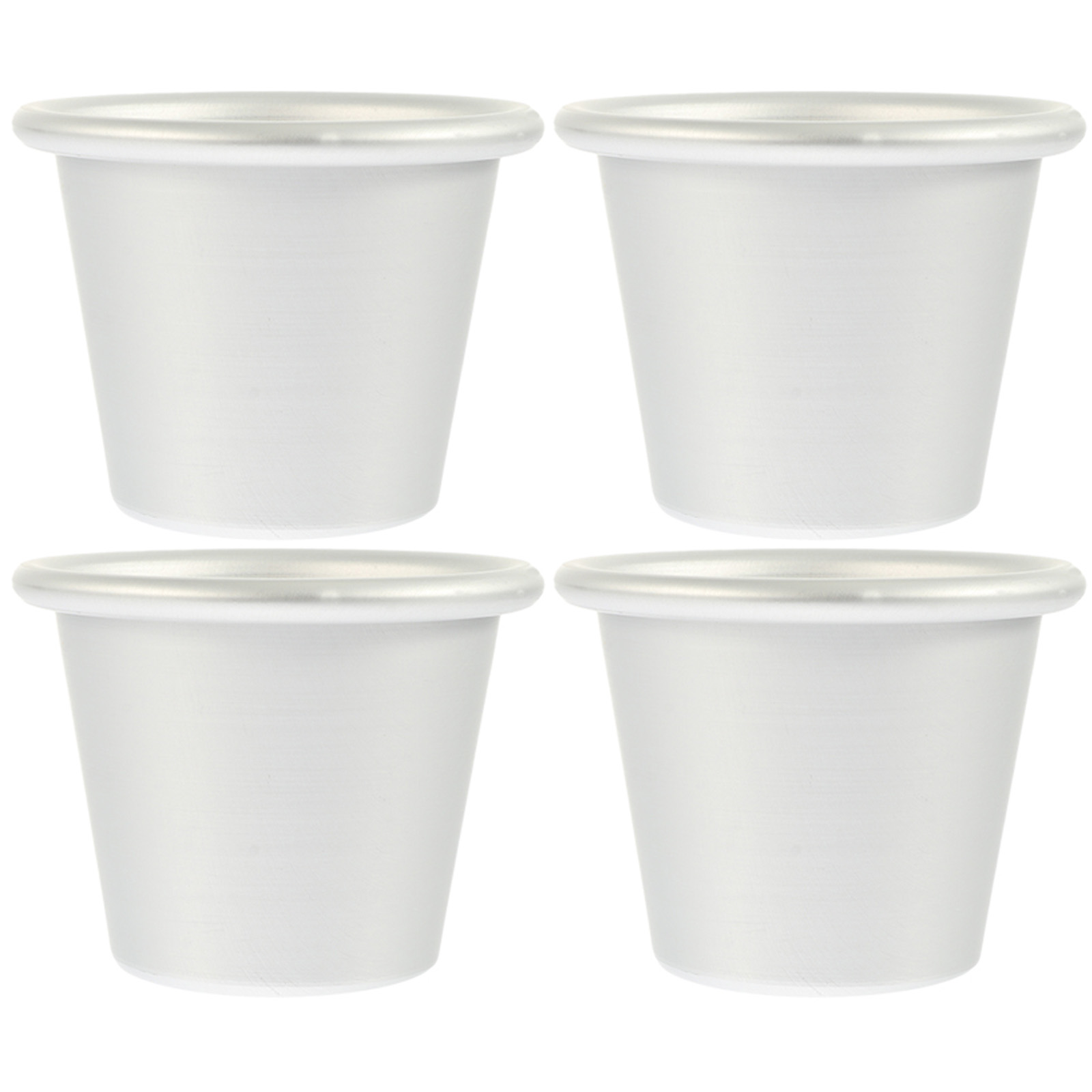 PAMINGONO 4-Pack Aluminum Pudding Cup Molds for Mini Cakes, Baking ...