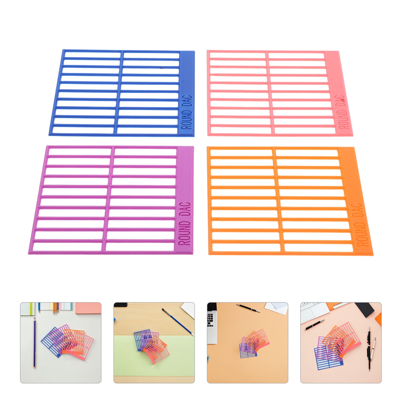 PAMINGONO 4Pcs Rhinestone Art Straight Edge Rulers Assorted Color for ...
