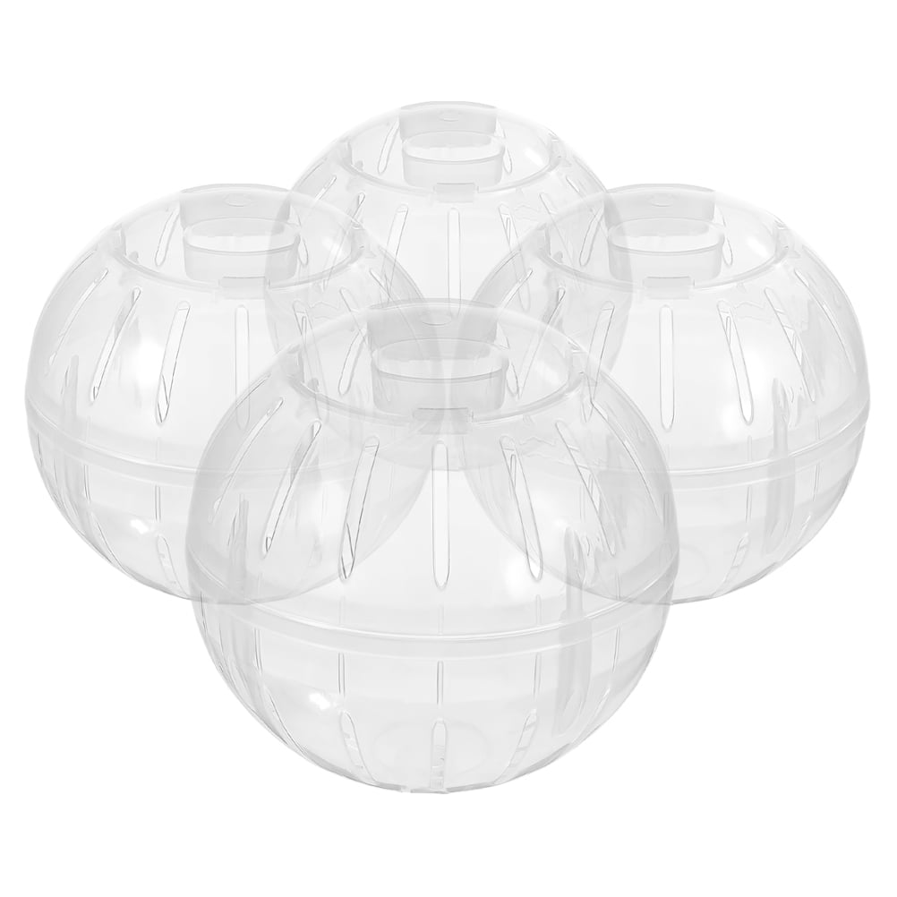 PAMINGONO Sturdy Plastic Exercise Ball for Hamsters Gerbils Rats 4Pcs ...