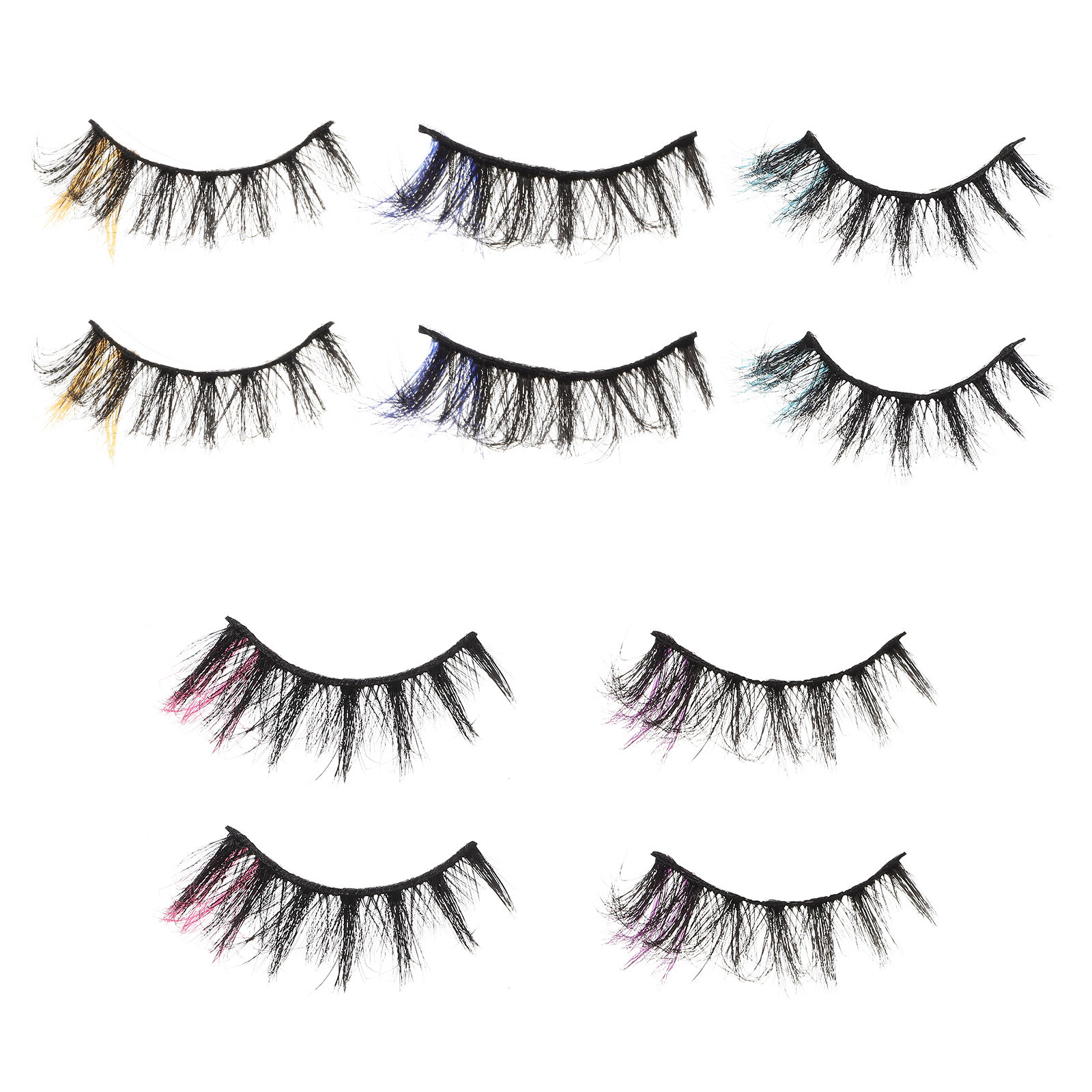PAMINGONO 5 Pairs Eye Lashes Bulk For Birthdays With Thick and Curled ...