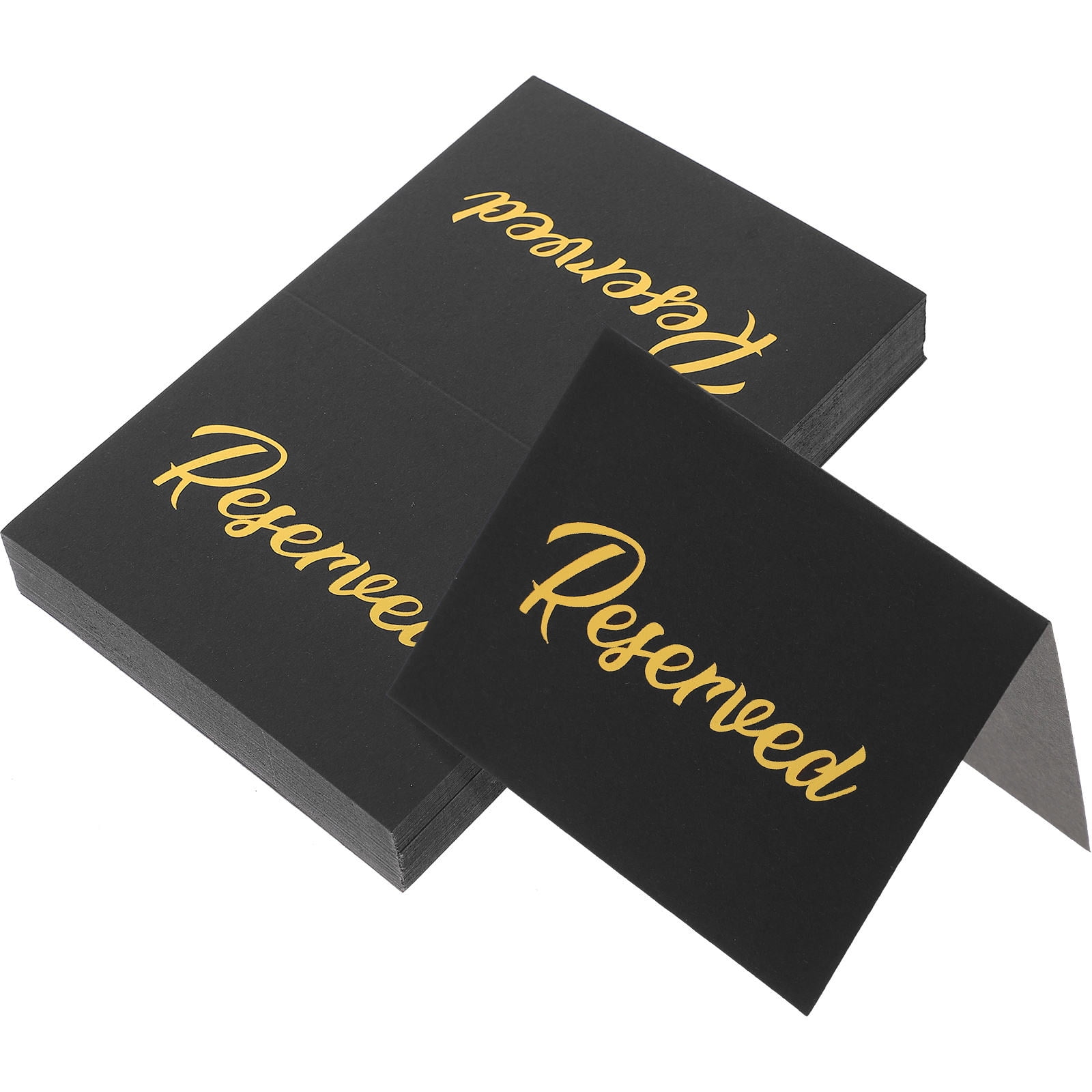PAMINGONO 50Pcs Black Paper Reservation Table Tent Signs for Special ...