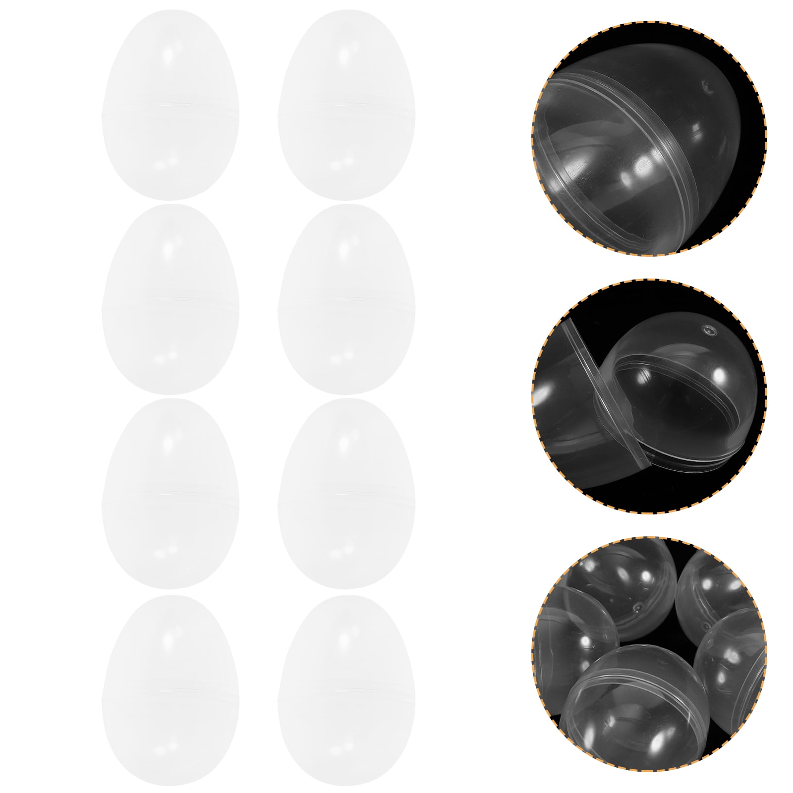 PAMINGONO 50Pcs Clear Plastic Balls Fillable for Toy Storage and ...