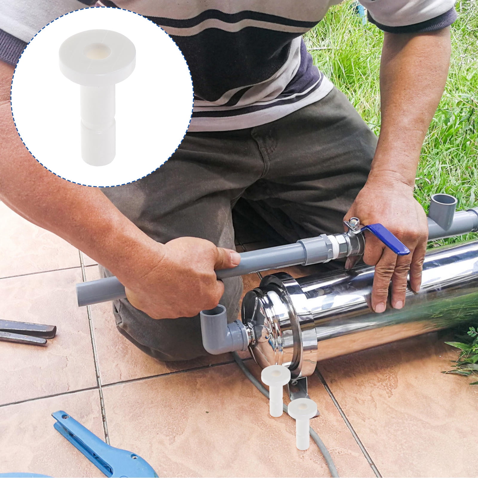 PAMINGONO 50Pcs End Plugs for Tubing White Plastic Fitting Valves for ...