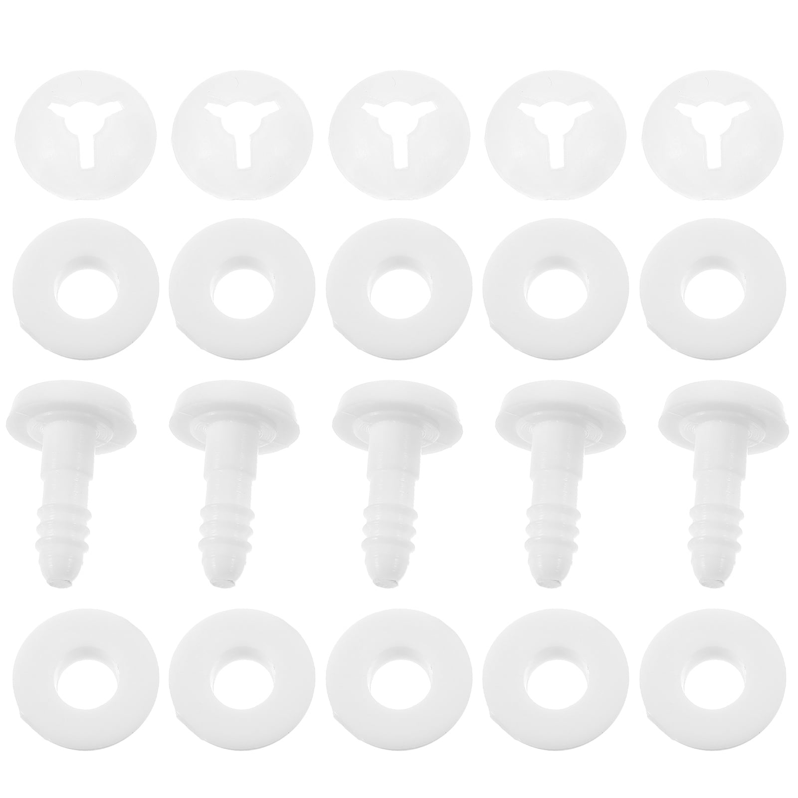 PAMINGONO Plastic Joints for Making Crafts Joints White DIY 50 Sets for ...