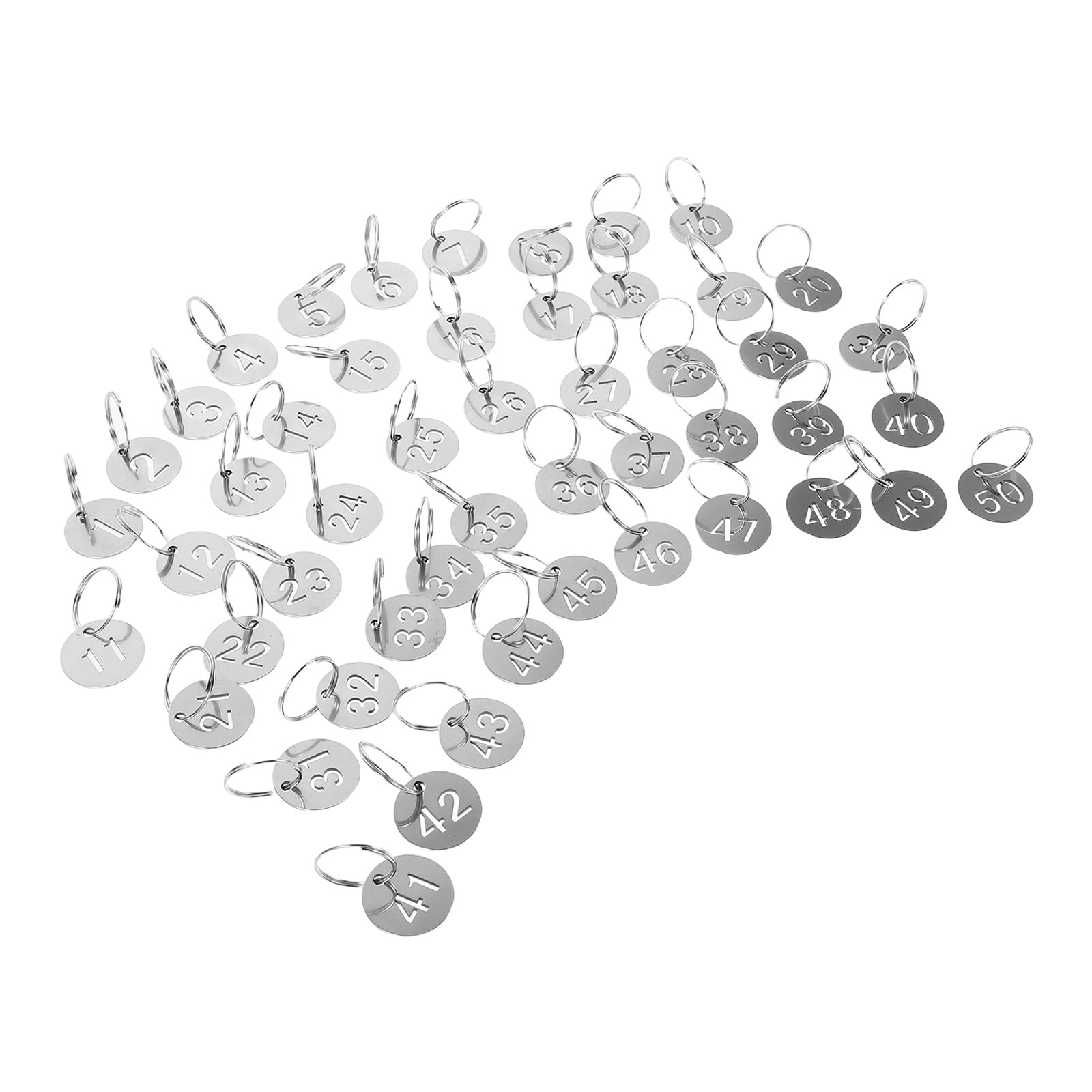 PAMINGONO 50pcs Metal Round Numbered Tags for Cabinet Identification in ...