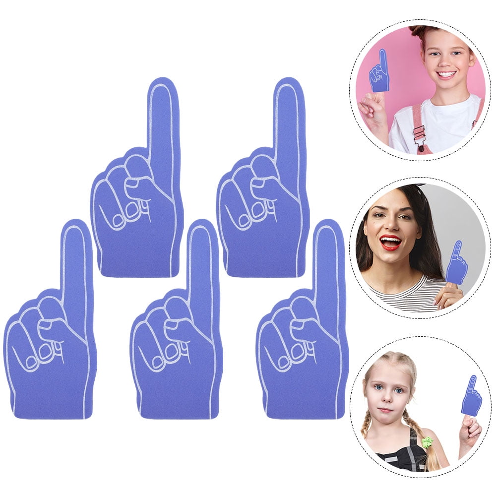 PAMINGONO 5Pcs Blue EVA Foam Finger Cheerleading Equipment for Cheering ...