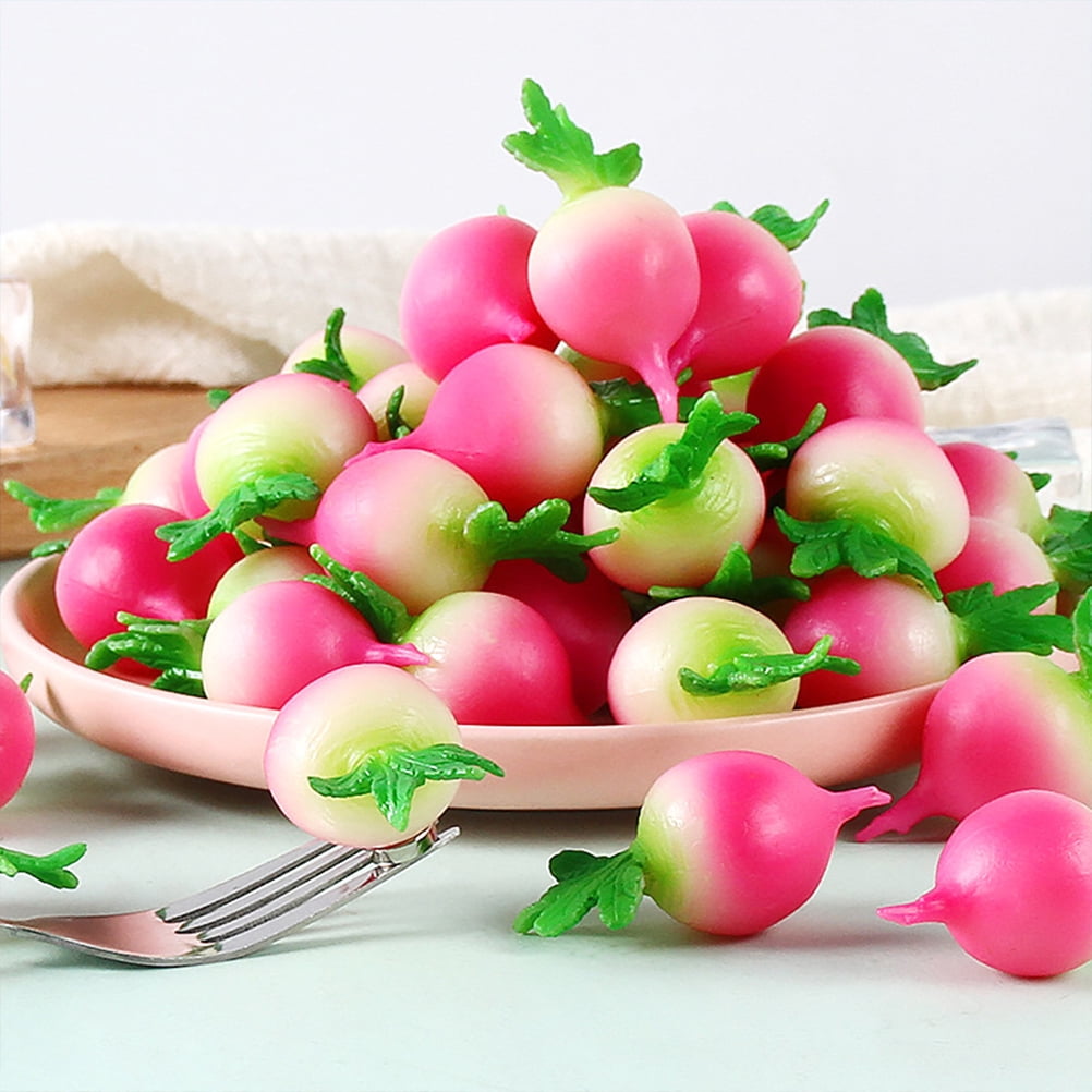PAMINGONO Simulated Vegetables Fake Vegetable Models Pink Resin 5pcs ...
