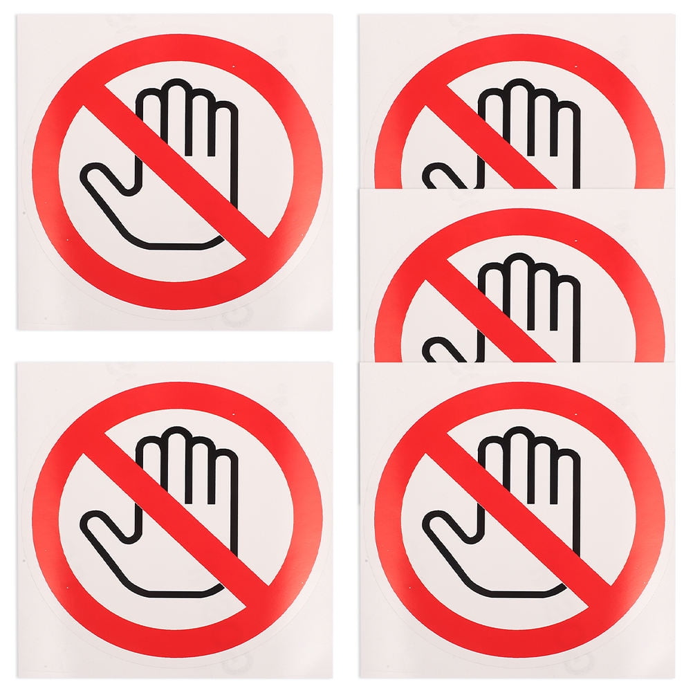 PAMINGONO 5Set Do Not Touch Warning Sign for Warehouse Safety - Walmart.com
