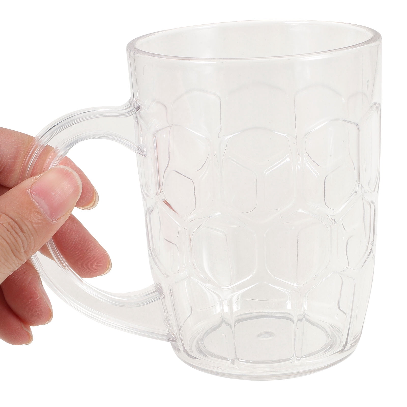 PAMINGONO Decorative Cups Beer Mugs Transparent 6Pcs 11X7.7X10Cm ...